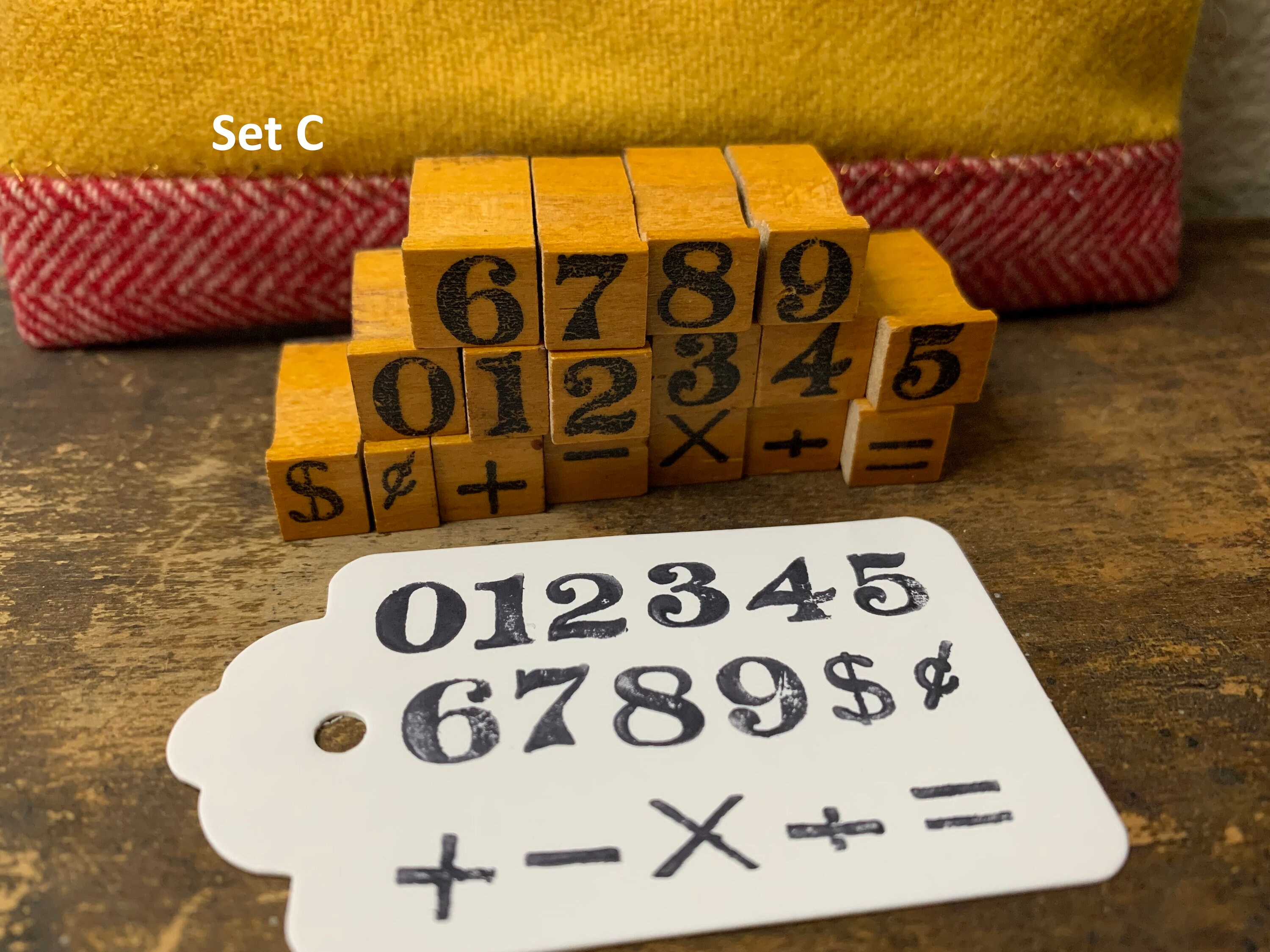 Vintage Math Wood Stamp Math Symbol Stamps for Homeschool Dollar Sign ...