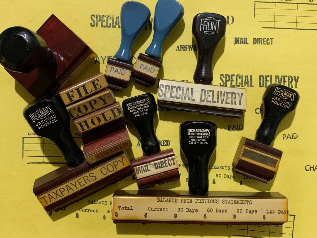 Vintage Wood Stamp Vintage Advertising Stamp Store Stamp Commercial ...