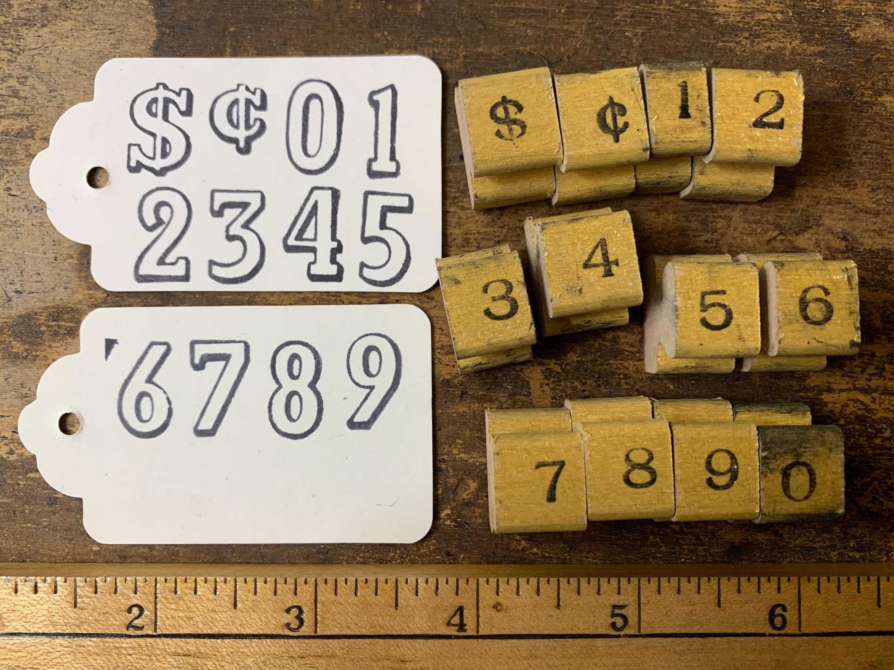 Vintage Wood Stamp Alphabet Set ABC Number Lettering Stamps for Craft ...