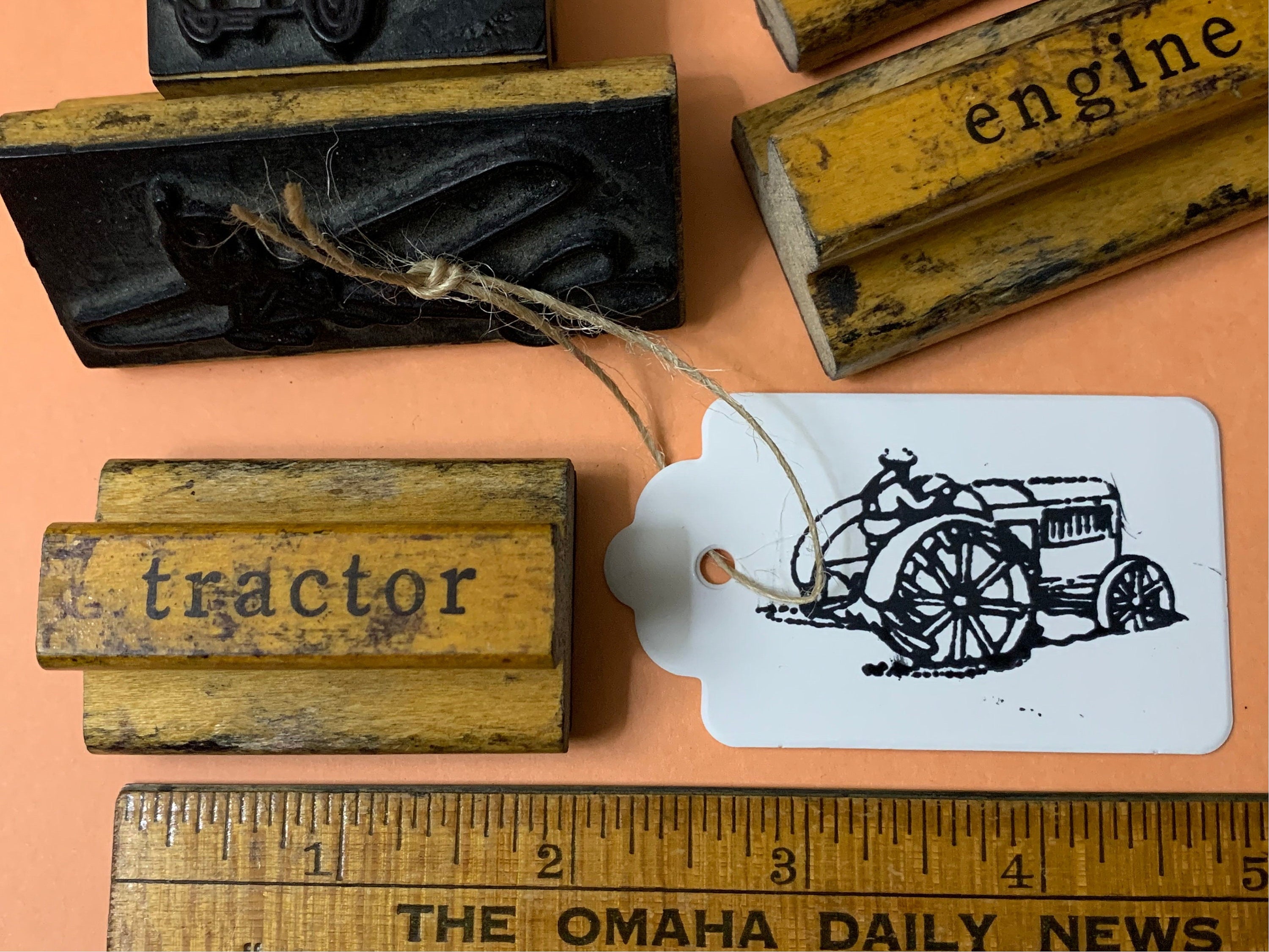 Vintage Car Stamp Wood Handled Rubber Stamp Craft Gift Card - Etsy