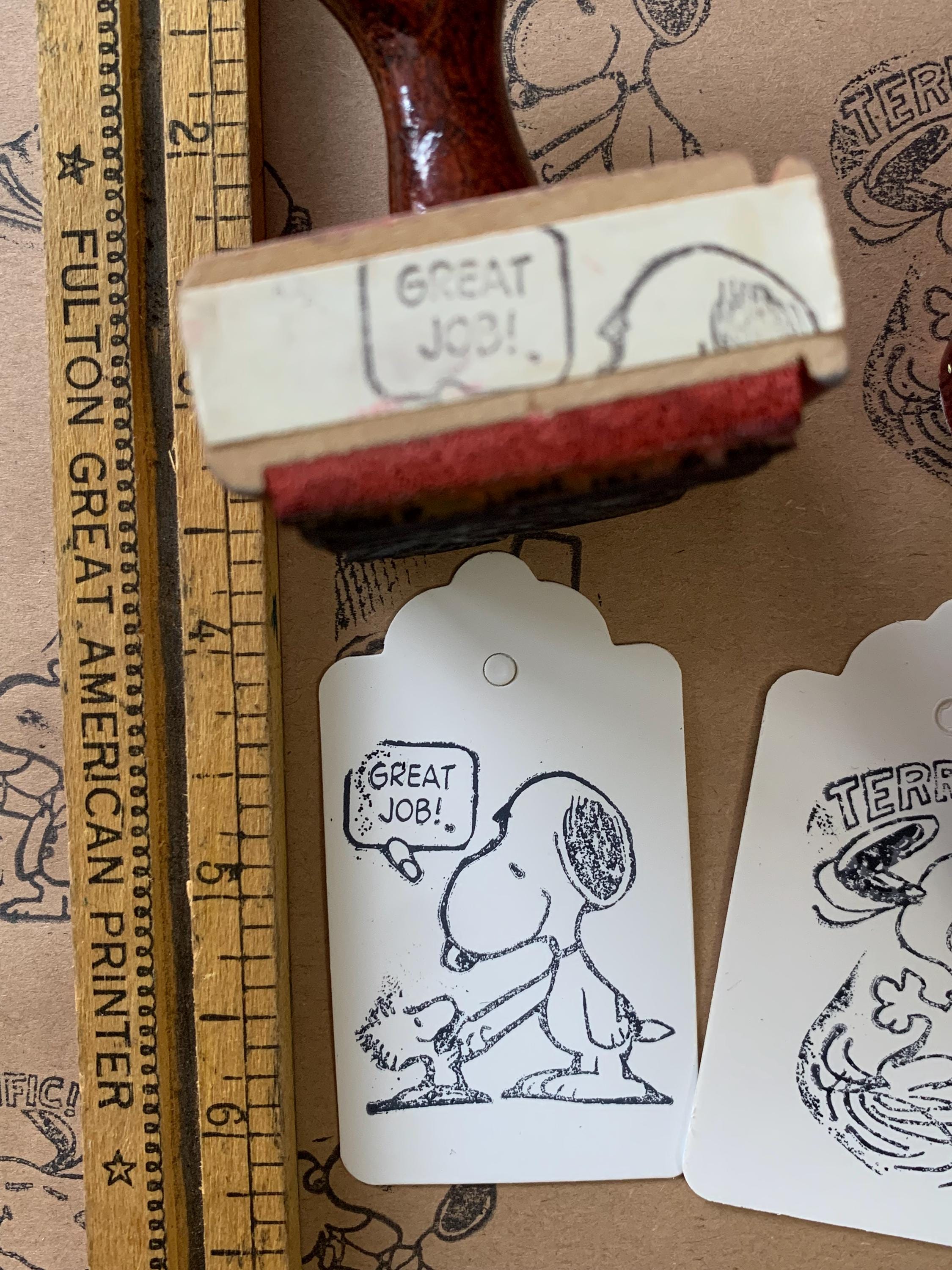Vintage Wood Rubber Stamp Cartoon Snoopy Wood Stamp Vintage Dog Wood ...