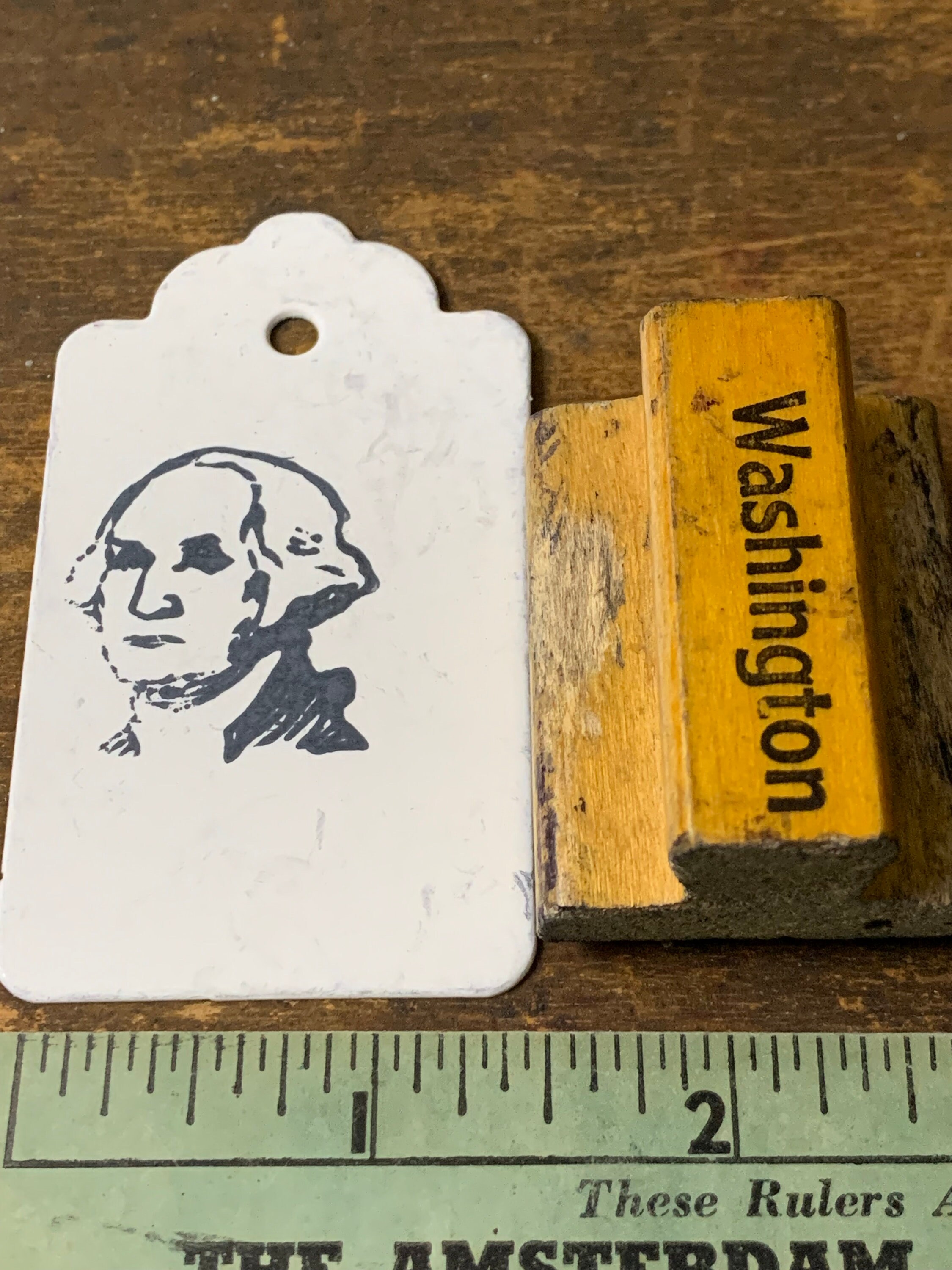 Vintage US President Stamp Wood Handled Rubber Stamps for Card Making ...