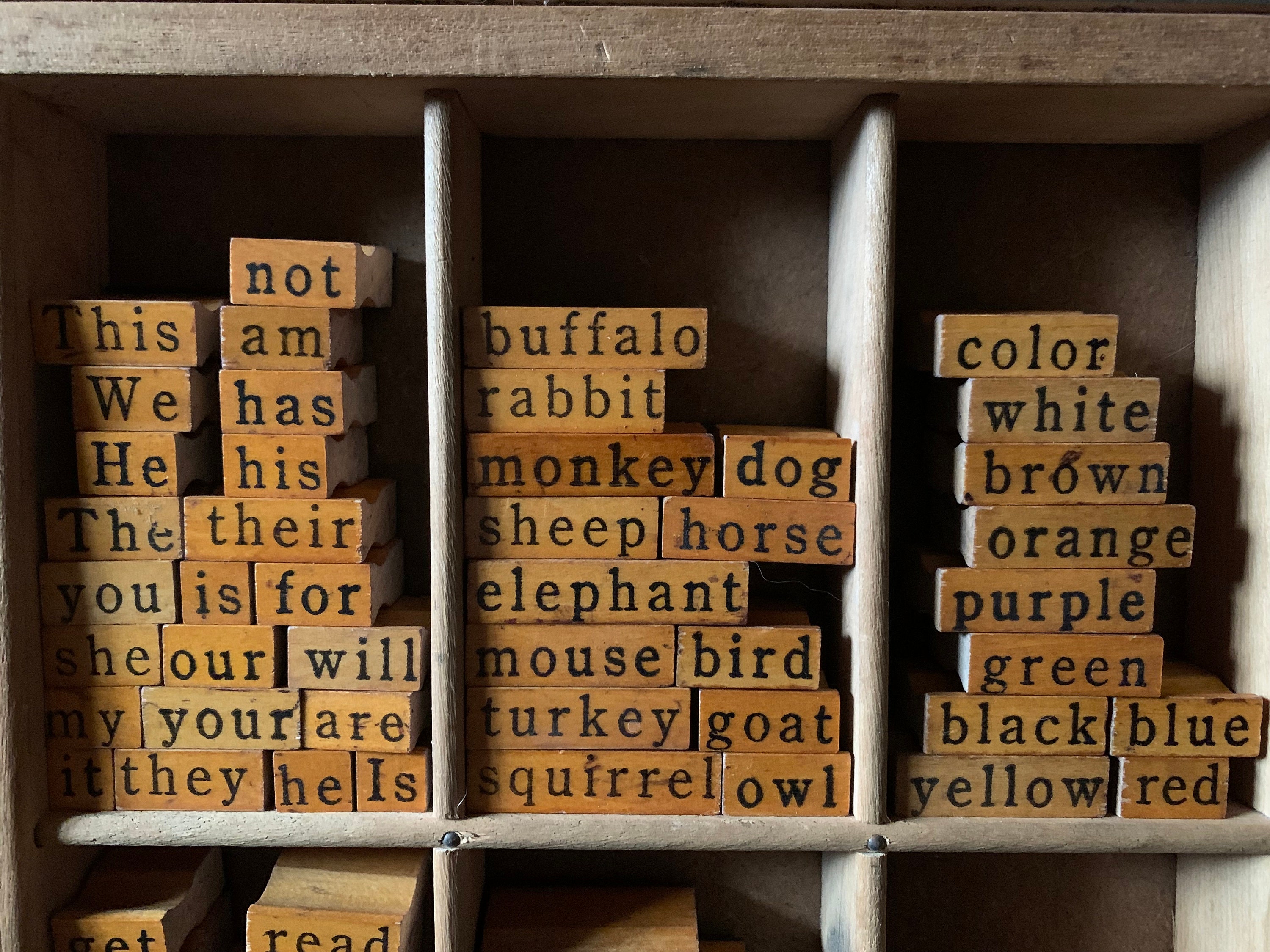 G-S Vintage Wood Stamp ABC Lettering Stamps for Craft Scrapbooking Old ...