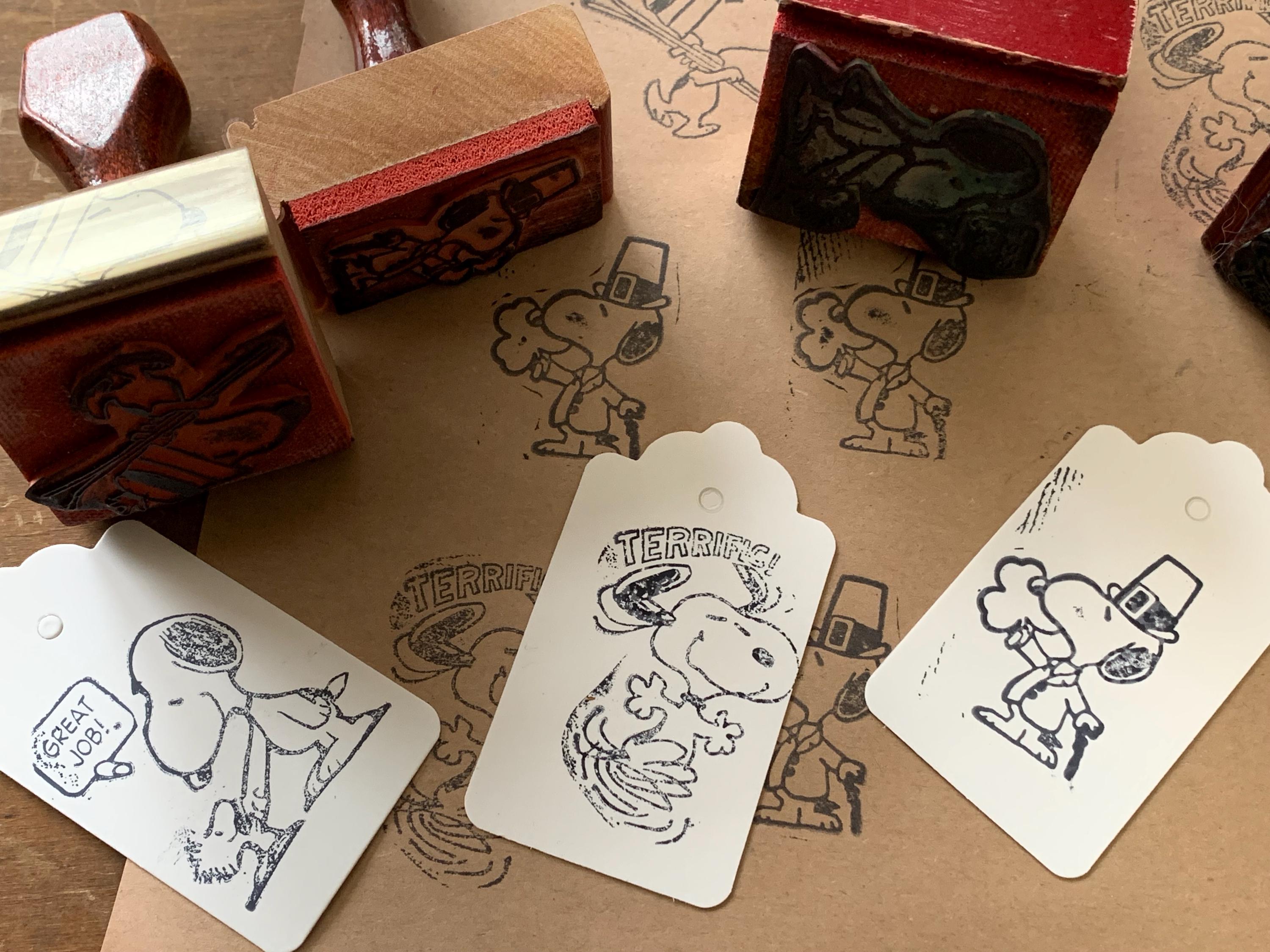 Vintage Wood Rubber Stamp Cartoon Snoopy Wood Stamp Vintage Dog Wood ...