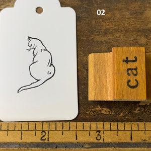 Vintage Cat Rubber Wood Stamp Vintage Cute Kitties Vintage Animal Stamp ...