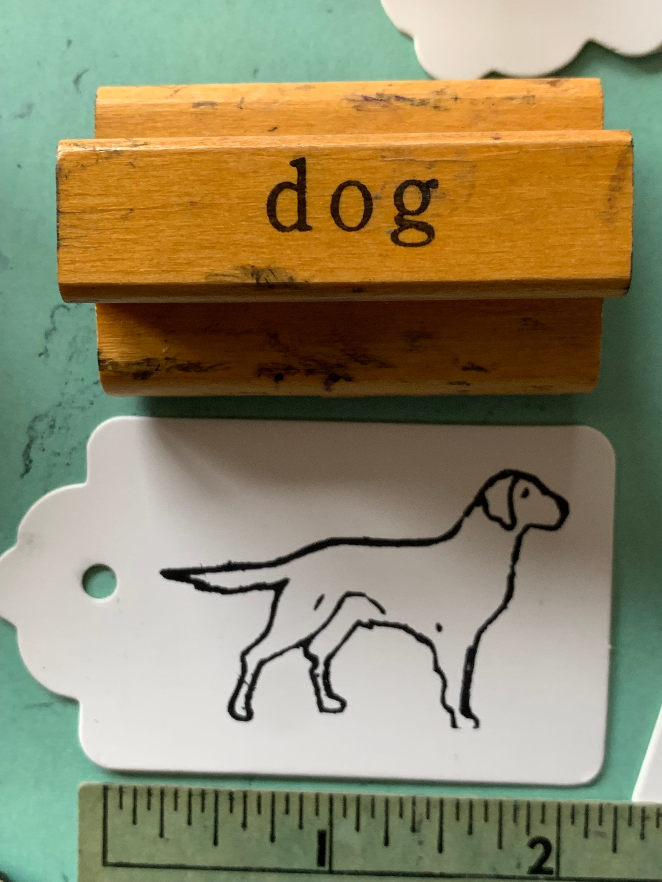 Vintage Farm Animal Stamp Wood Handled Rubber Stamp Craft Gift Card ...