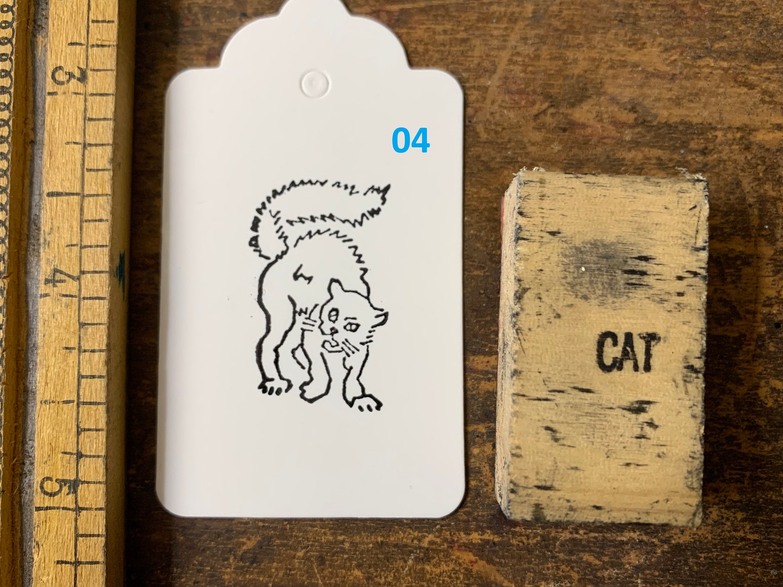 Vintage Cat Rubber Wood Stamp Vintage Cute Kitties Vintage Animal Stamp ...
