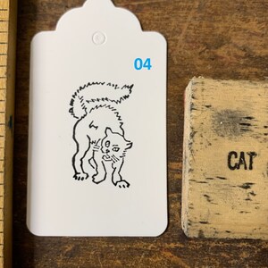 Vintage Cat Rubber Wood Stamp Vintage Cute Kitties Vintage Animal Stamp ...