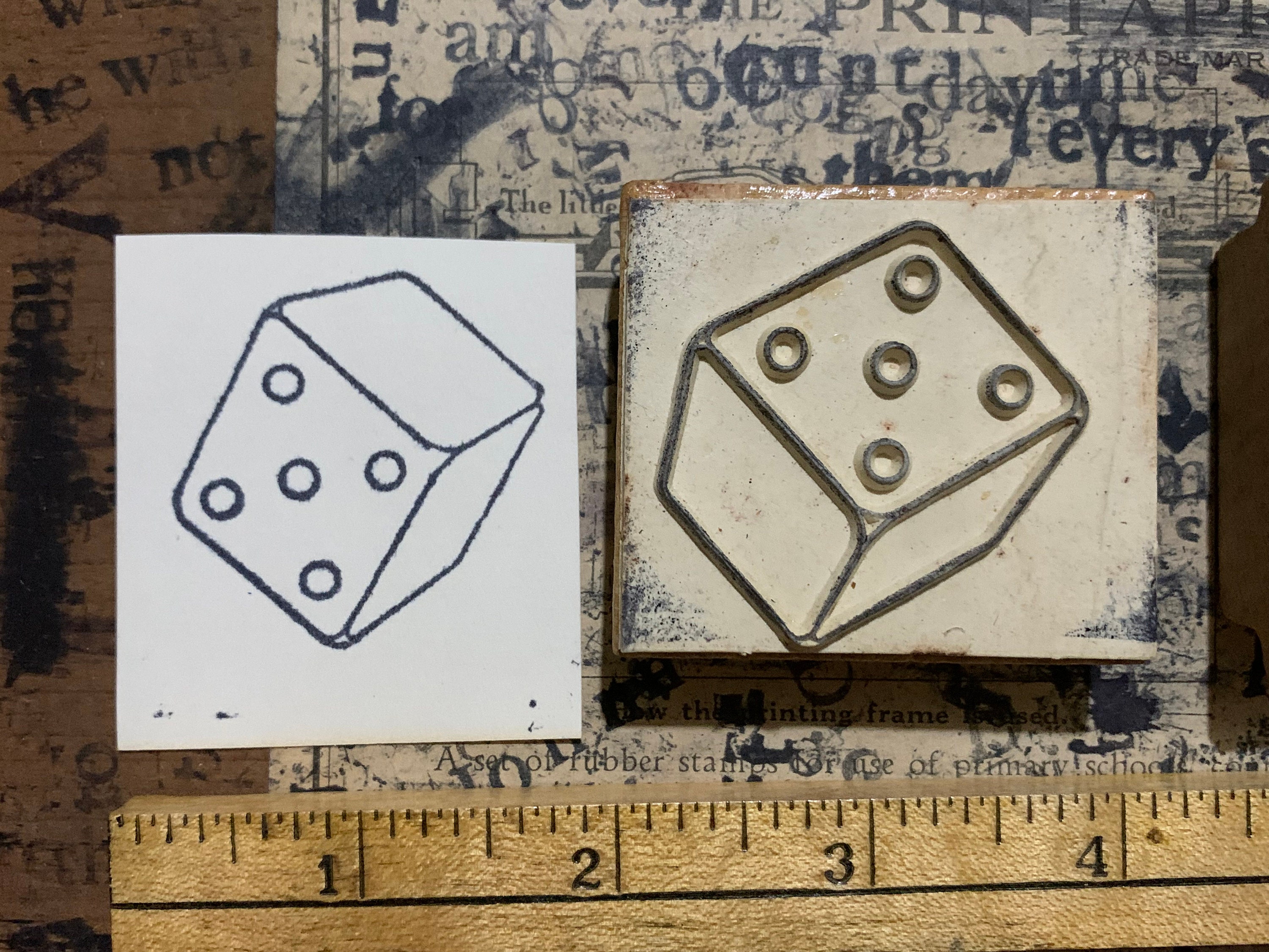 Vintage Children Stamp for Homeschooling Wood Handled Rubber Stamp ...