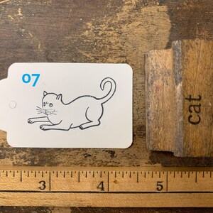 Vintage Cat Rubber Wood Stamp Vintage Cute Kitties Vintage Animal Stamp ...