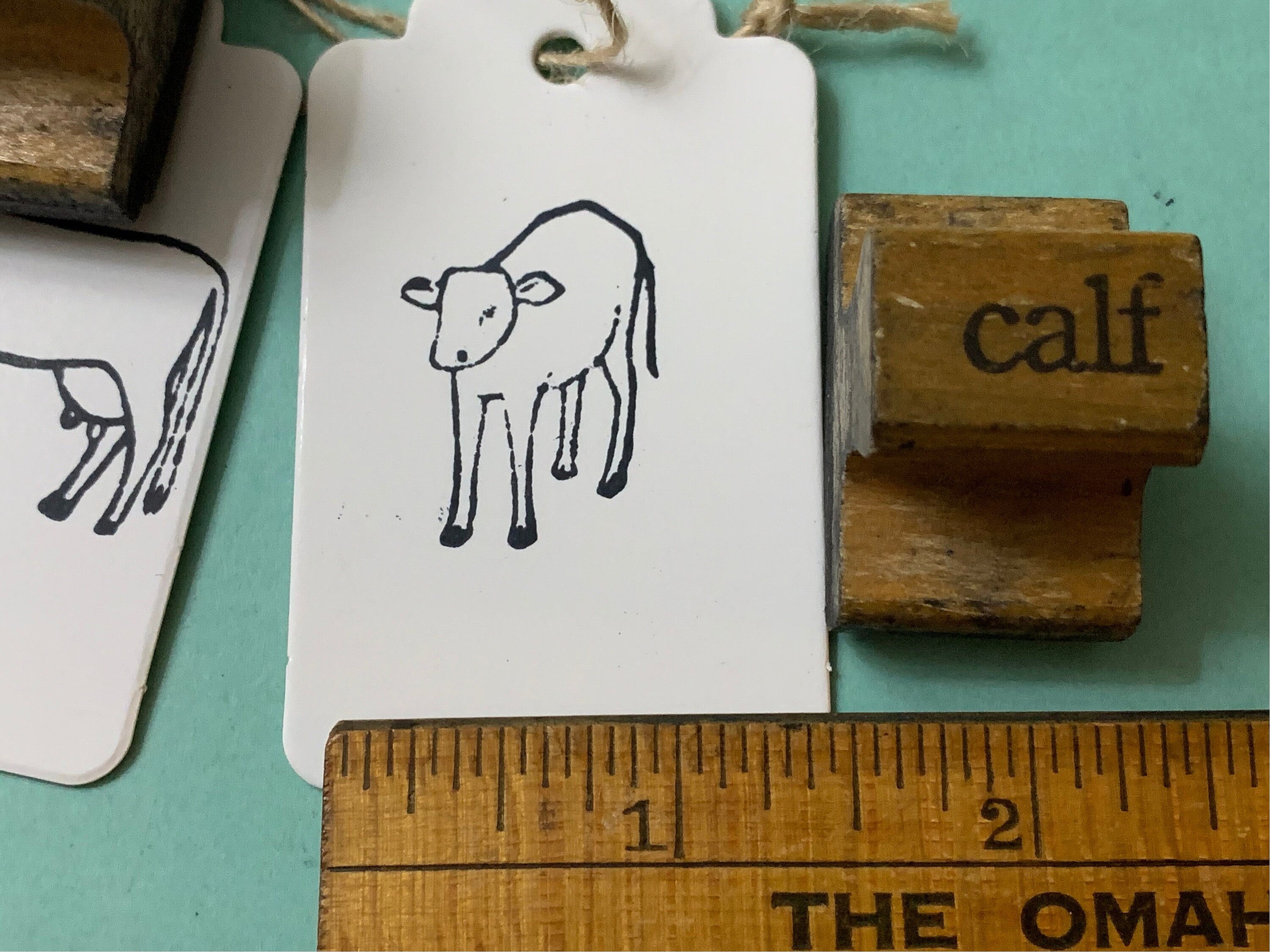 Vintage Farm Animal Stamp Wood Handled Rubber Stamp Craft Card - Etsy