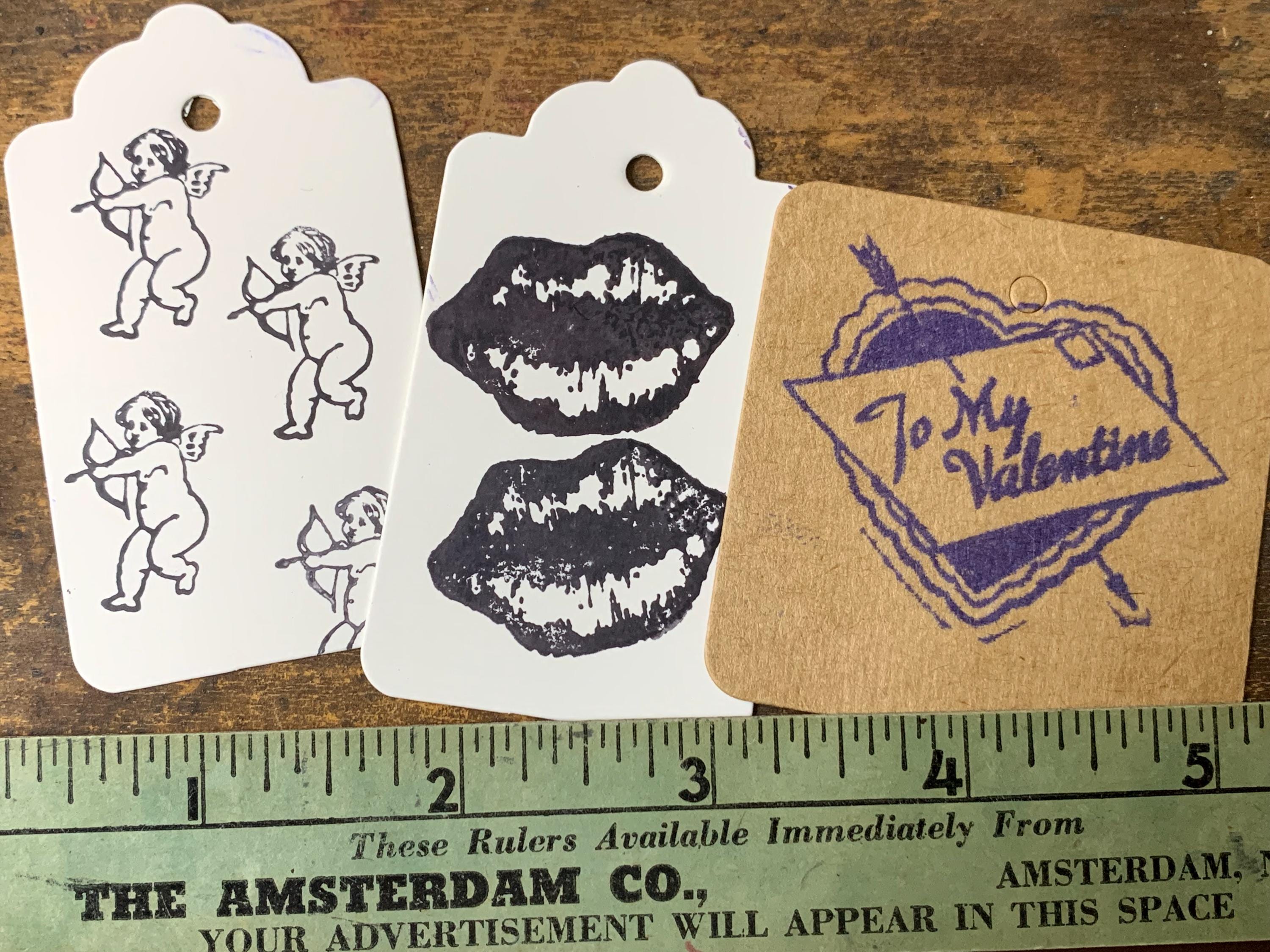 Vintage Wood Rubber Stamp Vintage Valentine Stamp for Journaling Card ...
