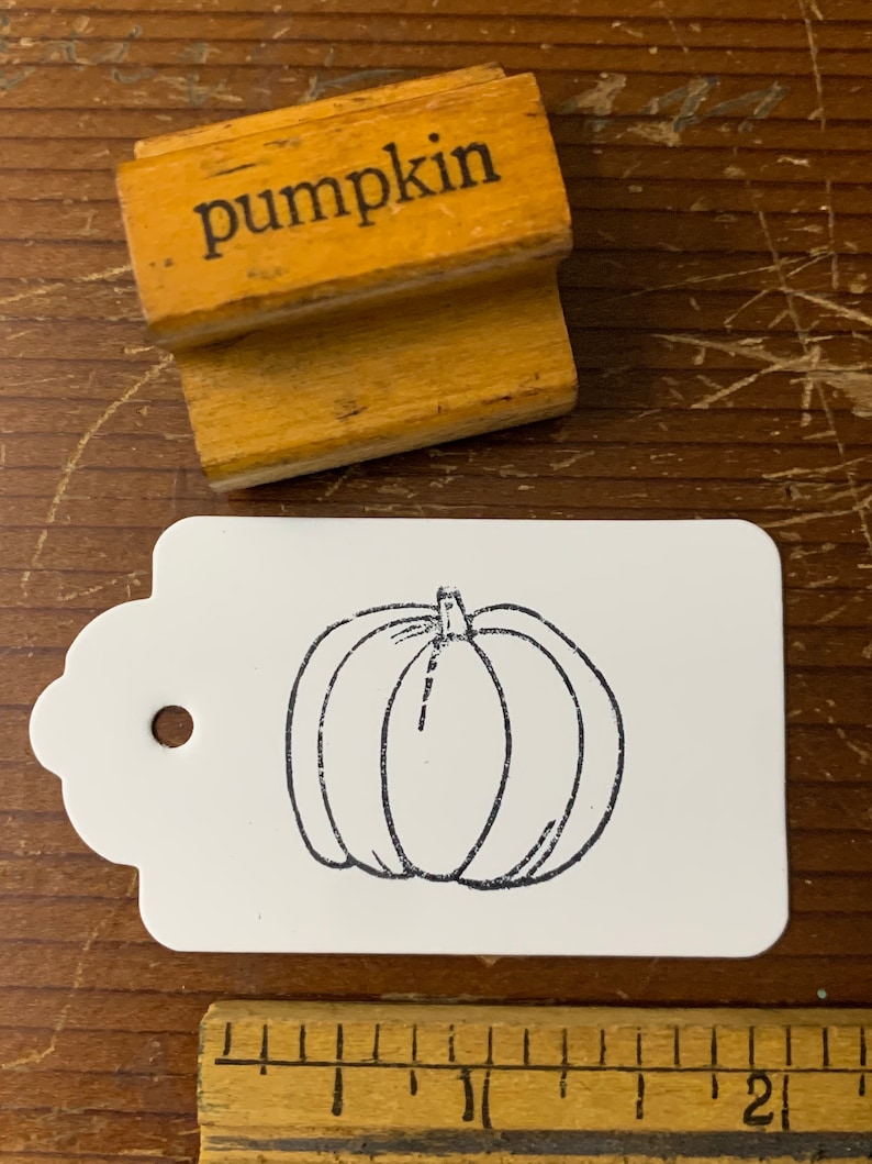 Vintage Wood Rubber Stamp Vintage Fruit Stamp Vintage Pumpkin Stamp for ...