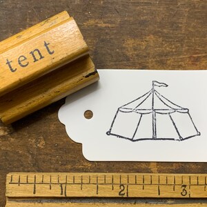 Vintage Circus Stamp Wood Handled Rubber Stamp for Crafting Card Making ...