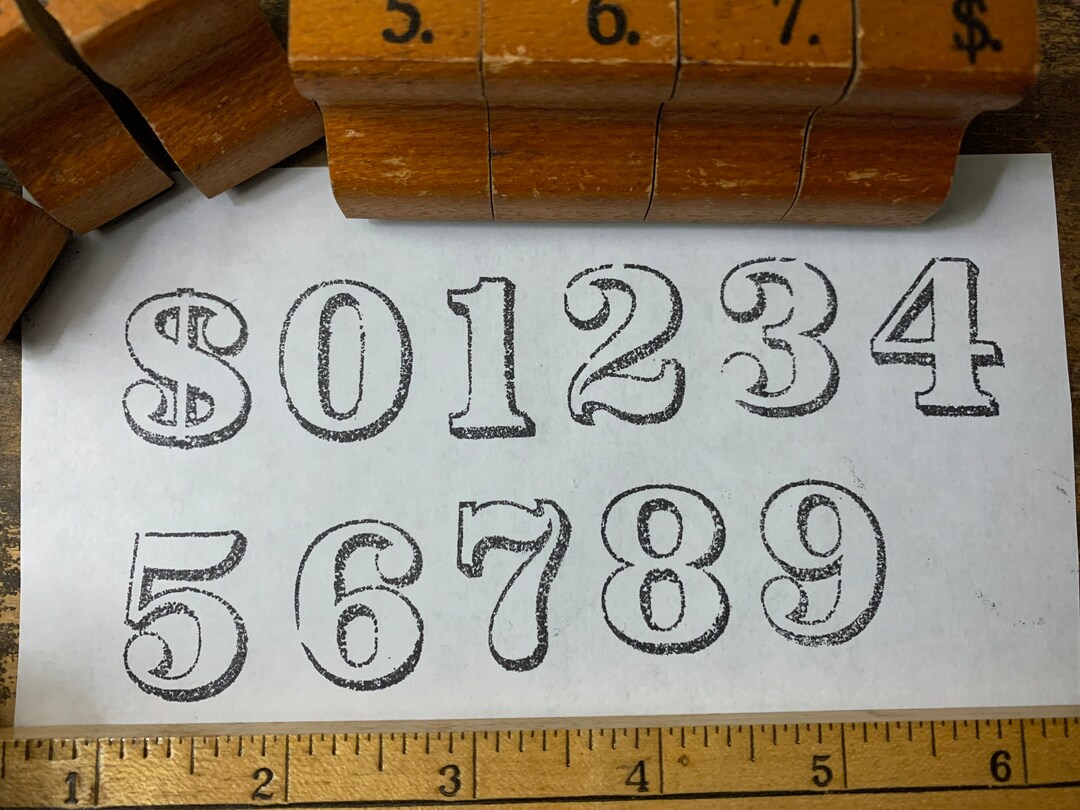 Vintage Wood Stamp Outlined Alphabet ABC Uppercase Stamps for Craft ...