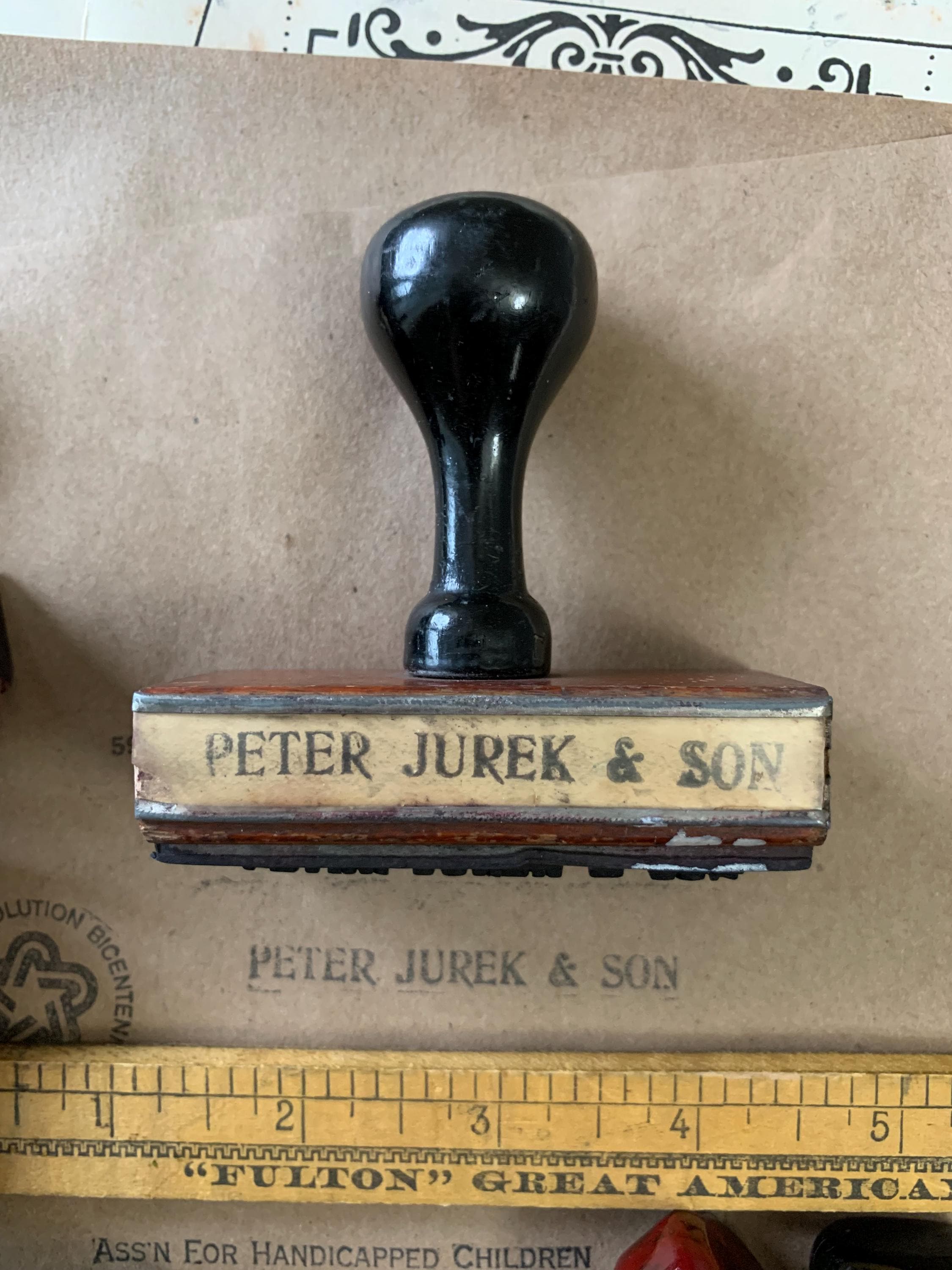 Vintage Advertising Wood Stamp Vintage Business Wood Stamp Vintage Wood ...