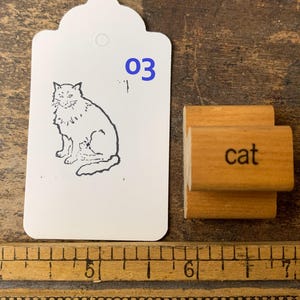 Vintage Cat Rubber Wood Stamp Vintage Cute Kitties Vintage Animal Stamp ...