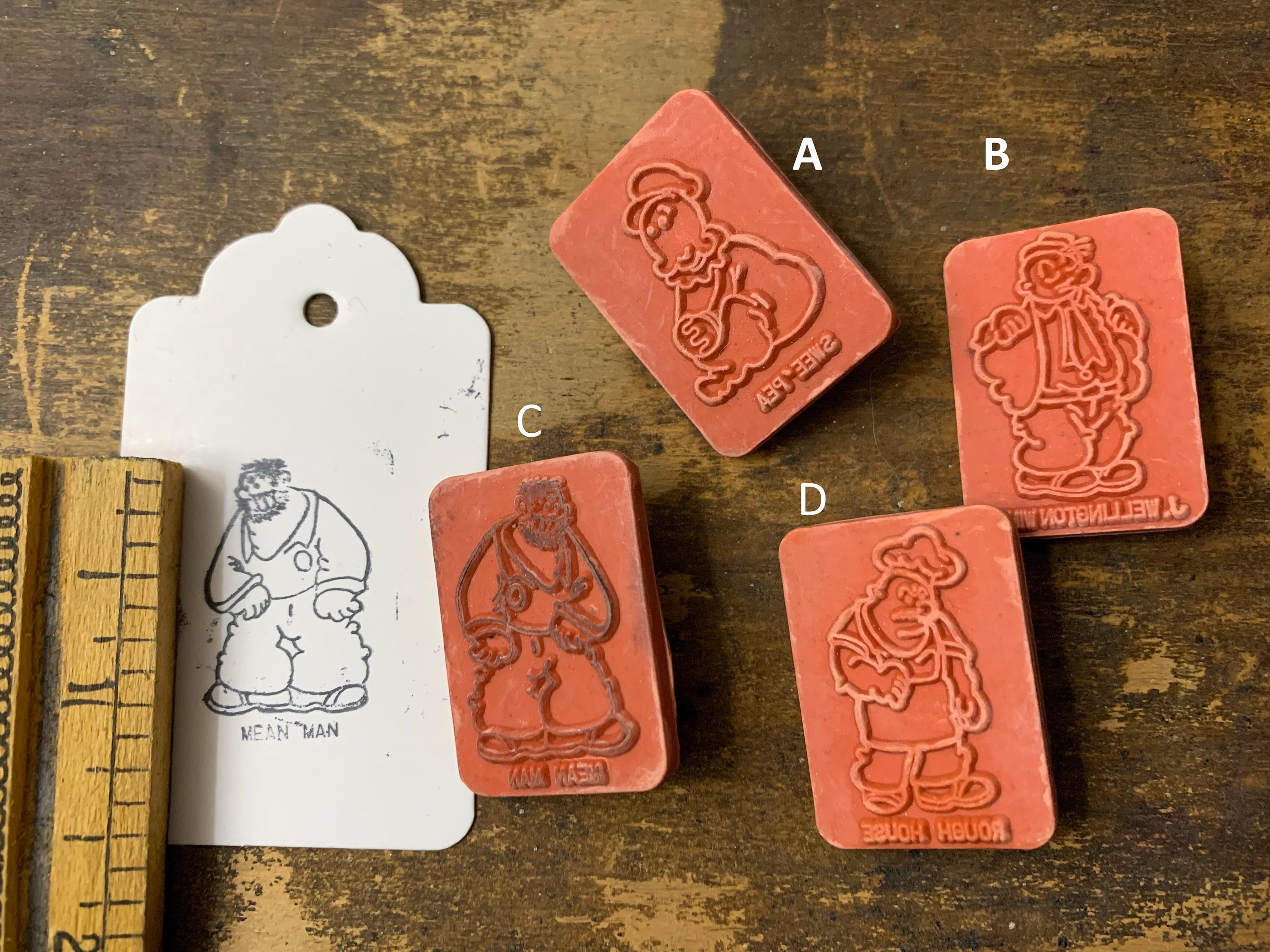 Vintage Rubber Stamps Vintage Popeye the Sailer Man Stamp Olive Oyl ...