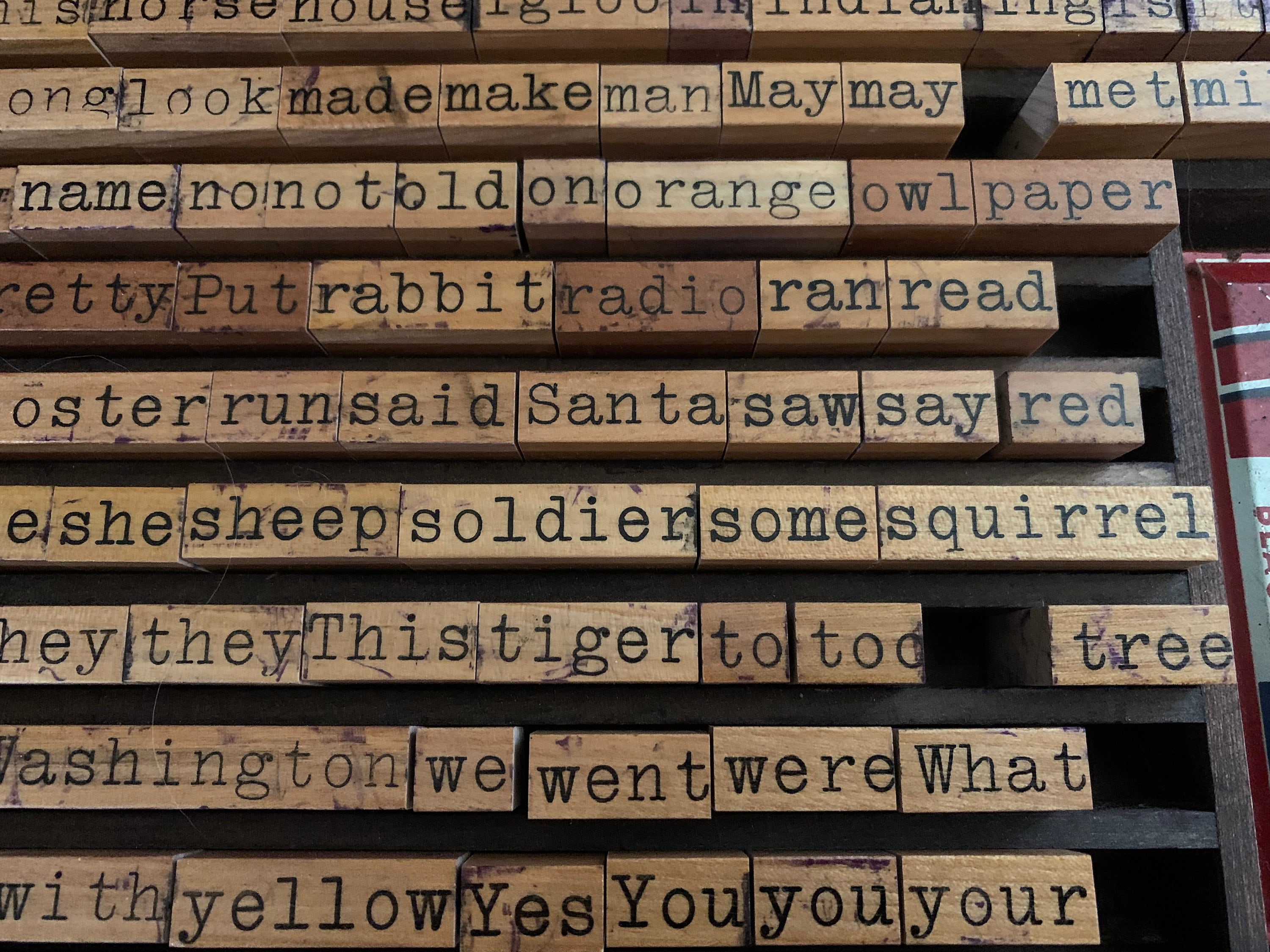 A-G Vintage Wood Stamp ABC Lettering Stamps for Craft Scrapbooking Old ...