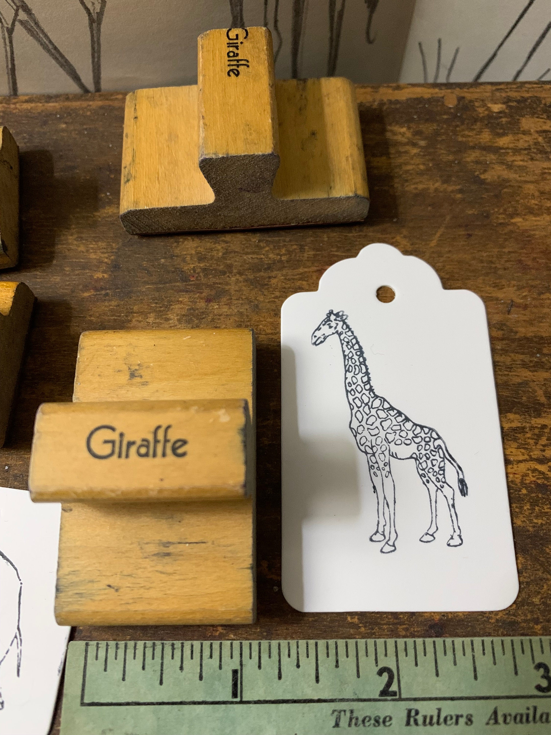 Vintage Animal Wood Rubber Stamps for Crafting Vintage Safari Animal ...
