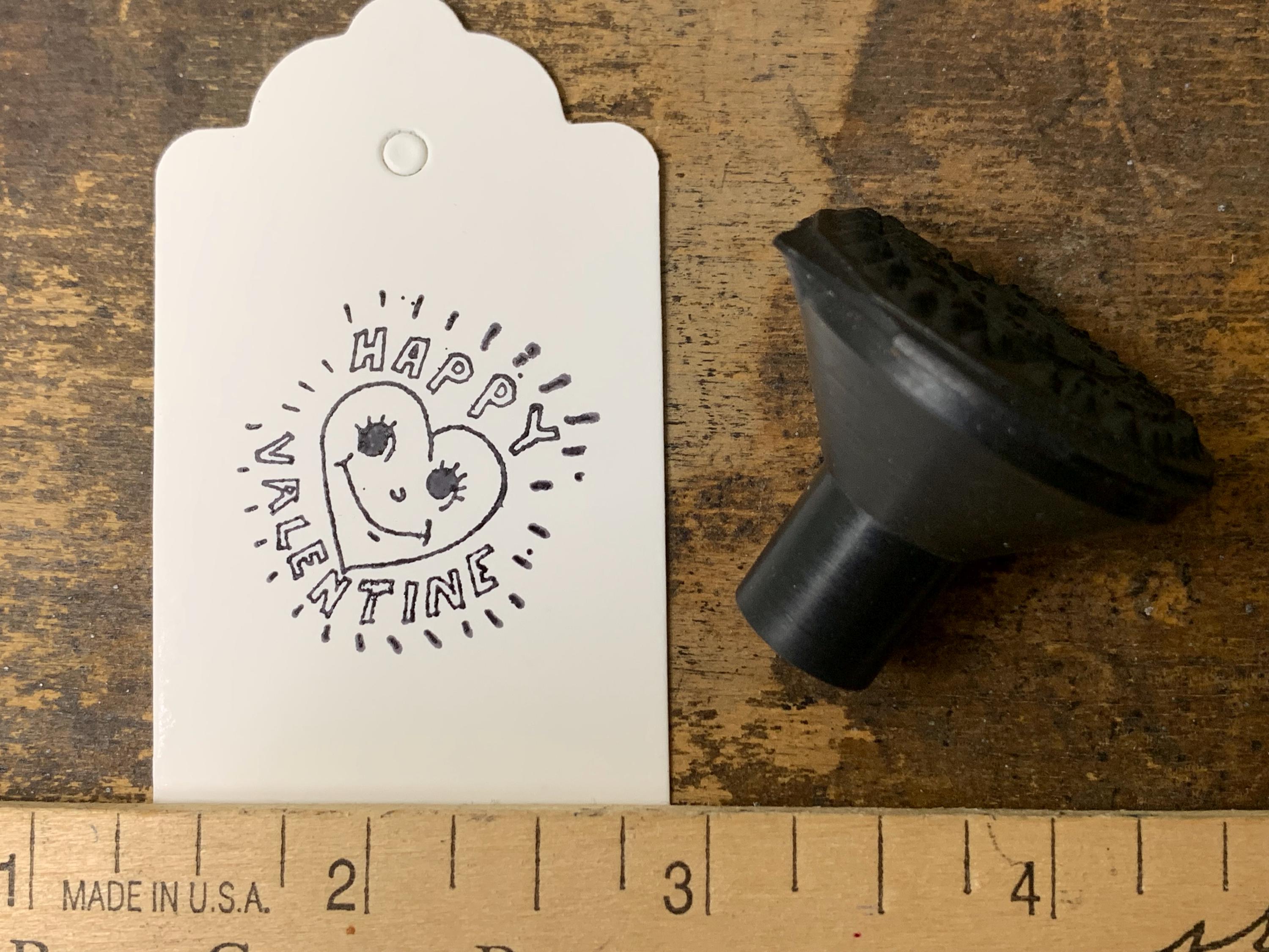 Vintage Wood Rubber Stamp Vintage Valentine Stamp for Journaling Card ...