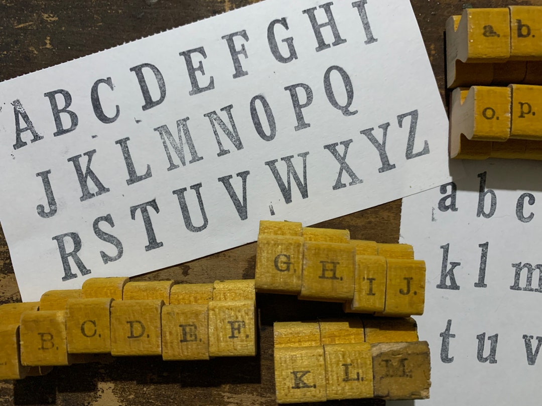 A-Z Vintage Wood Stamp ABC Lettering Stamps for Craft - Etsy