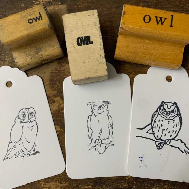 Owl Rubber Stamp - Etsy