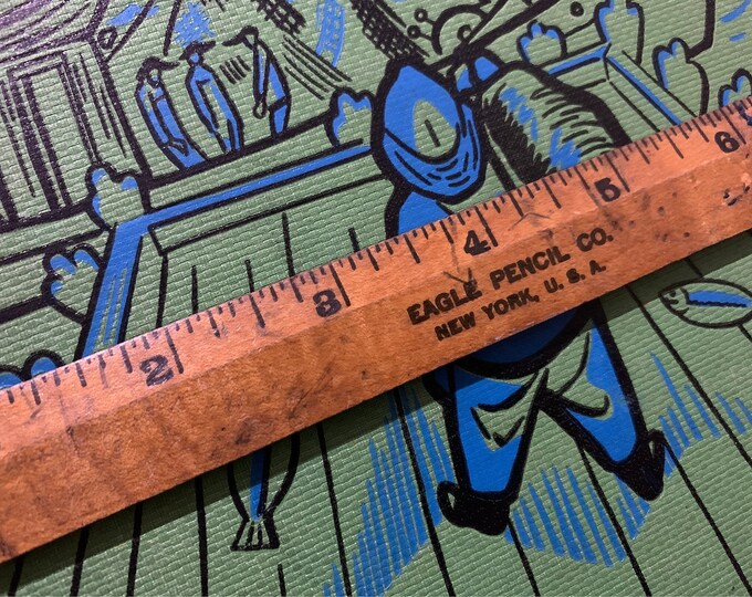 Vintage Wood Ruler Vintage Wooden Rule Ruler Eagle Pencil Vintage ...