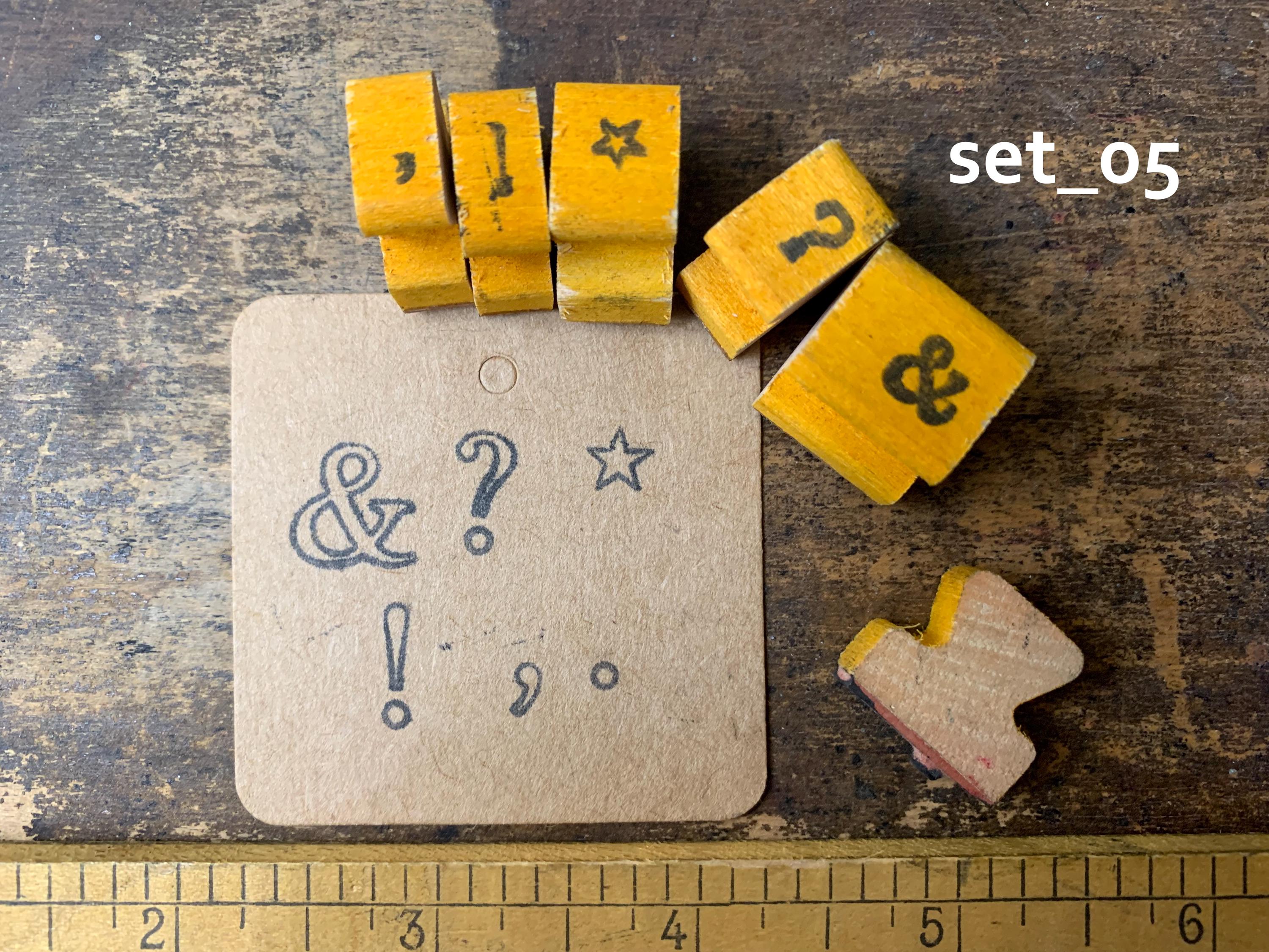 Vintage Wood Rubber Stamps for Bullet Journal Punctuations Stamps for ...