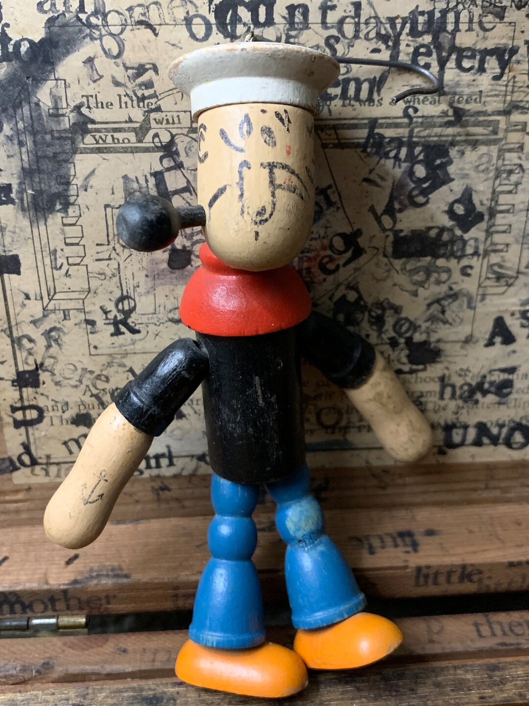 Vintage Popeye the Sailer Man Wood Popeye Toy Vintage Cartoon Character ...