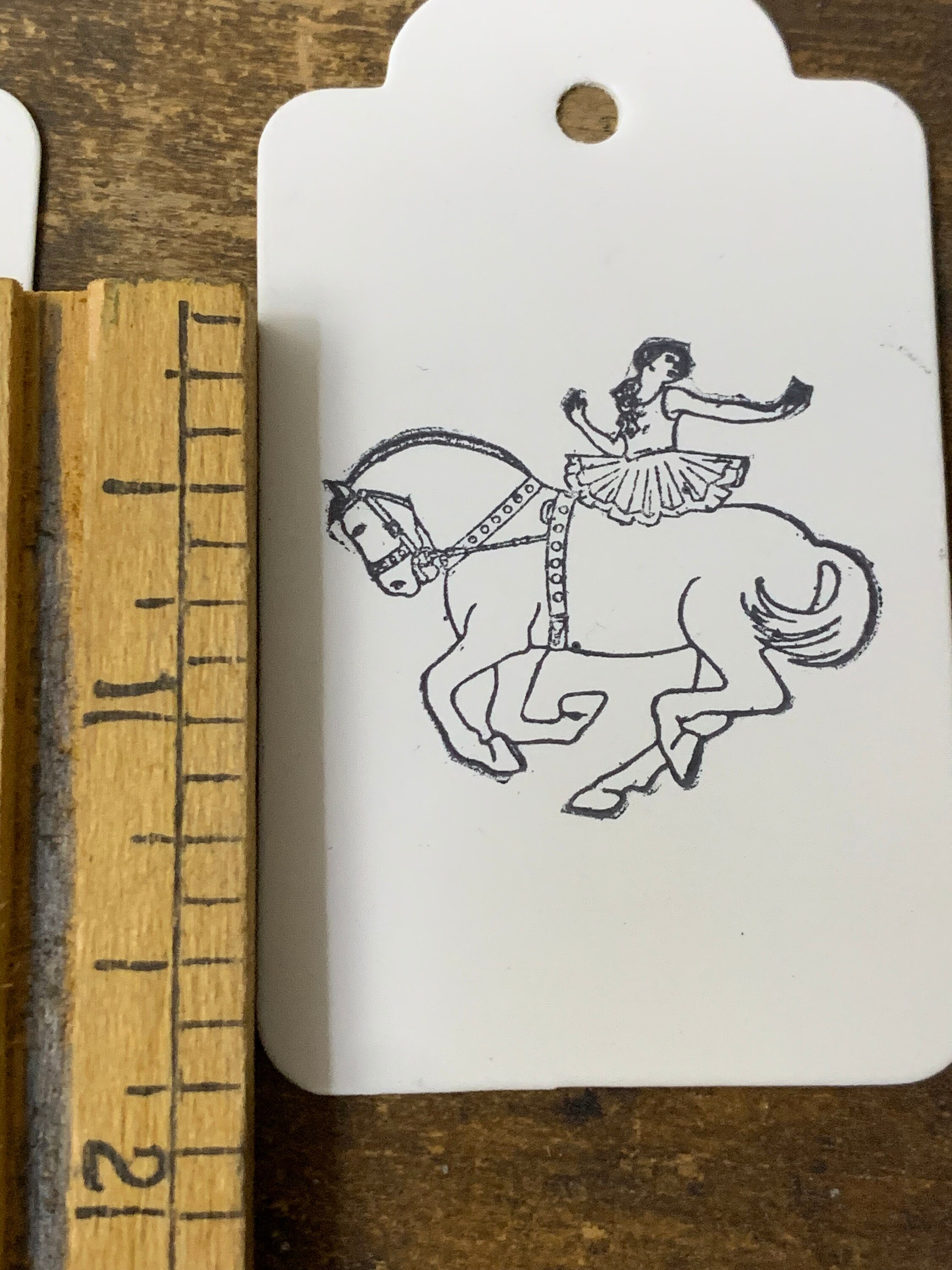 Vintage Circus Stamp Wood Handled Rubber Stamp for Crafting Card Making ...