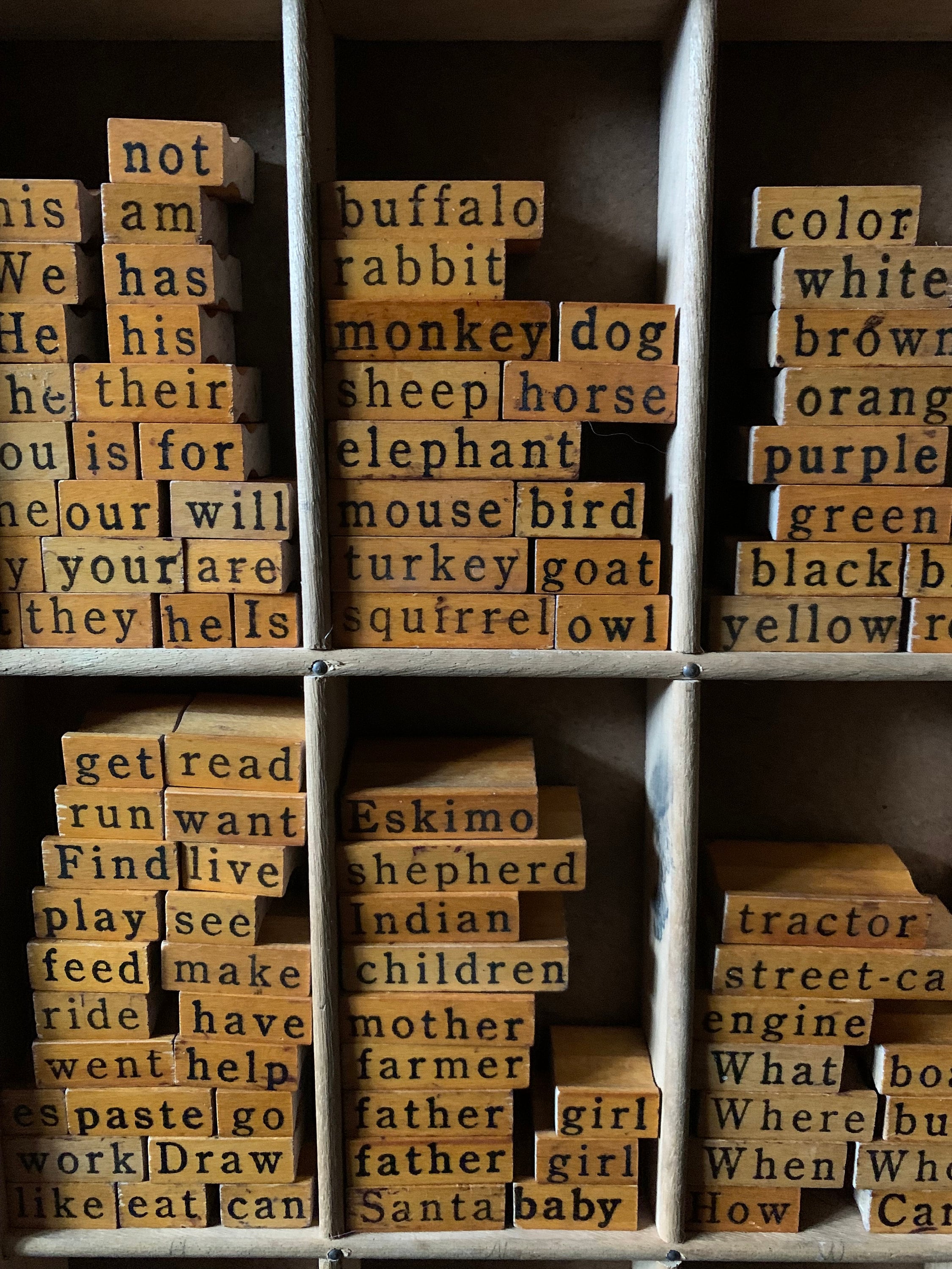 G-S Vintage Wood Stamp ABC Lettering Stamps for Craft Scrapbooking Old ...