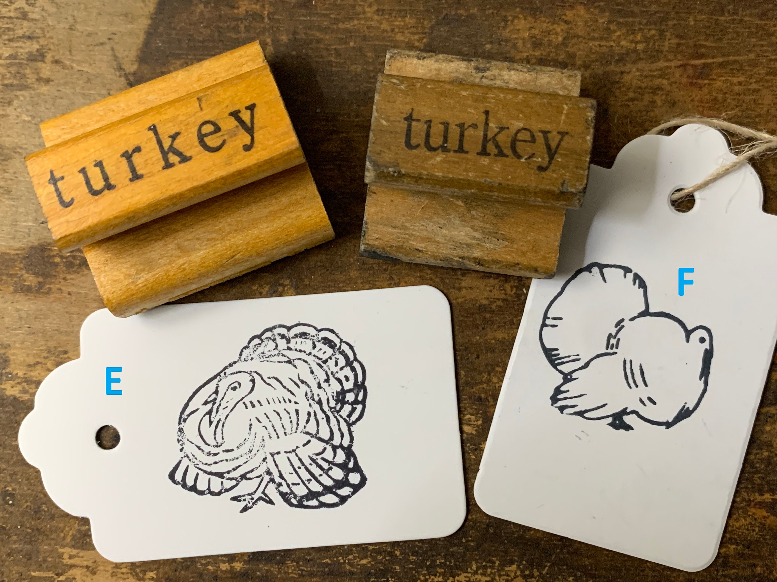Vintage Turkey Stamp Vintage Wood Turkey Rubber Stamp for Thanksgiving ...