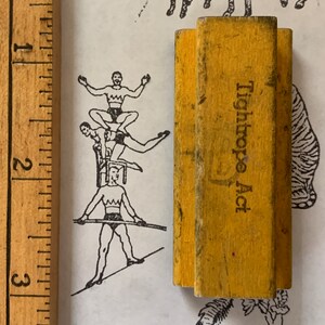 Vintage Circus Theme Stamp Wood Rubber Stamp for Crafting Card Making ...
