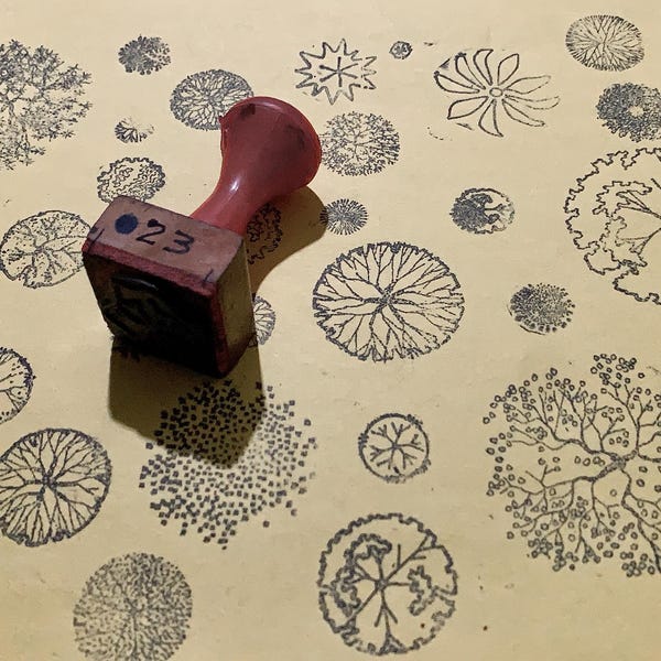 Garden Rubber Stamp - Etsy