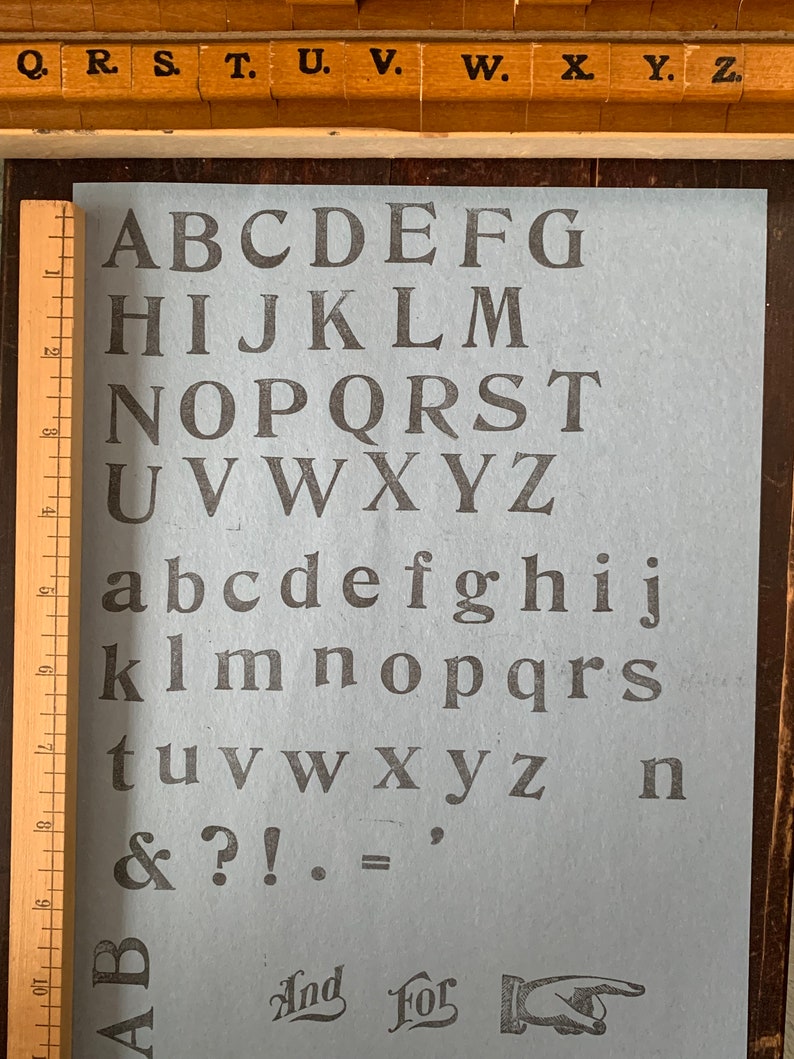 Vintage Wood Stamp Alphabet Set ABC Number Lettering Stamps for Craft ...