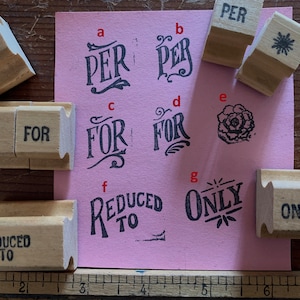 Vintage Wood Stamp Pointing Finger Flower Only Symbols Stamps for Craft ...