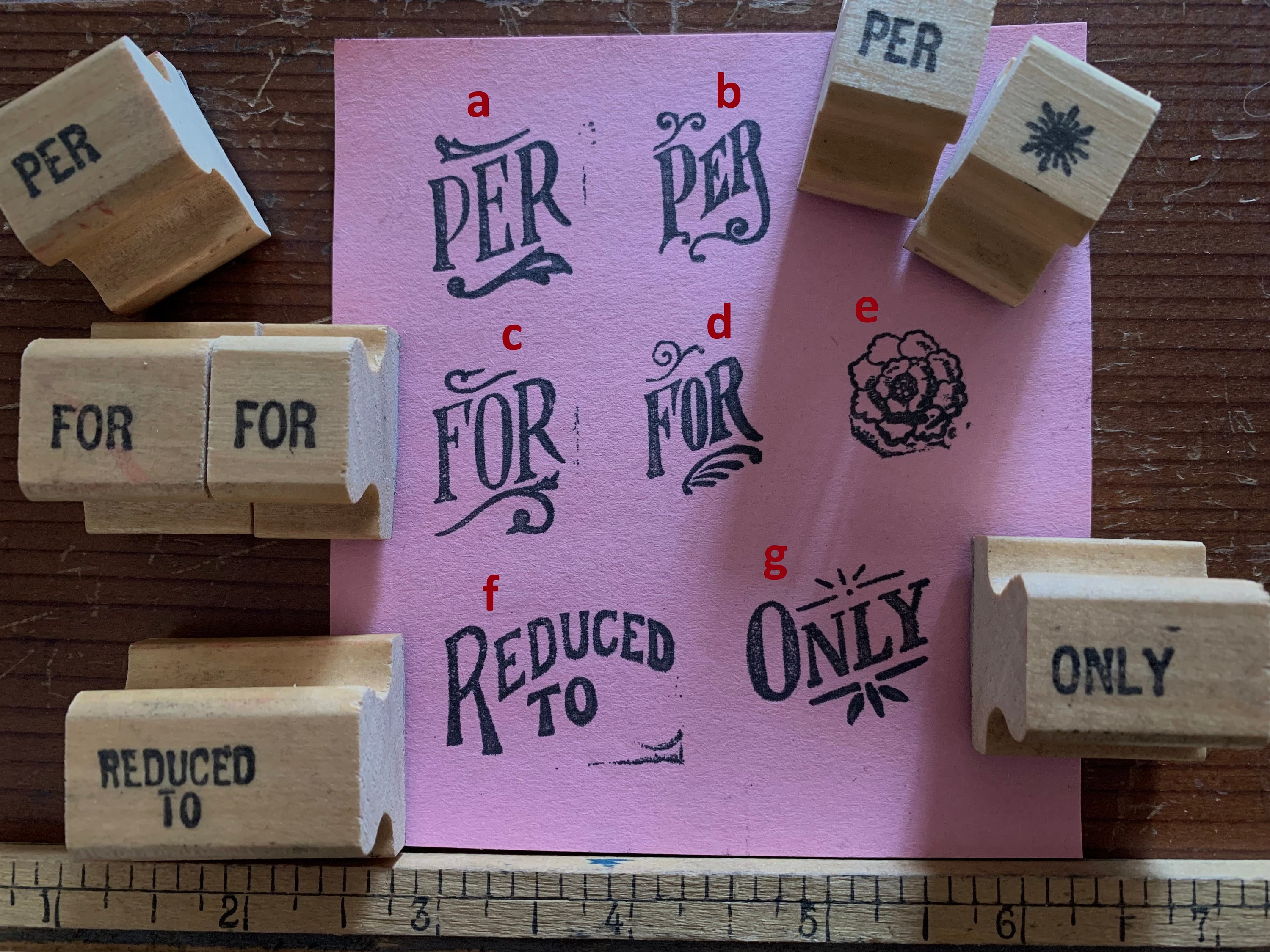Vintage Wood Stamp Pointing Finger Flower Only Symbols Stamps for Craft ...