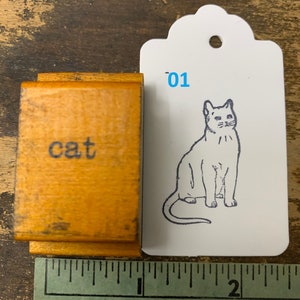 Vintage Cat Rubber Wood Stamp Vintage Cute Kitties Vintage Animal Stamp ...