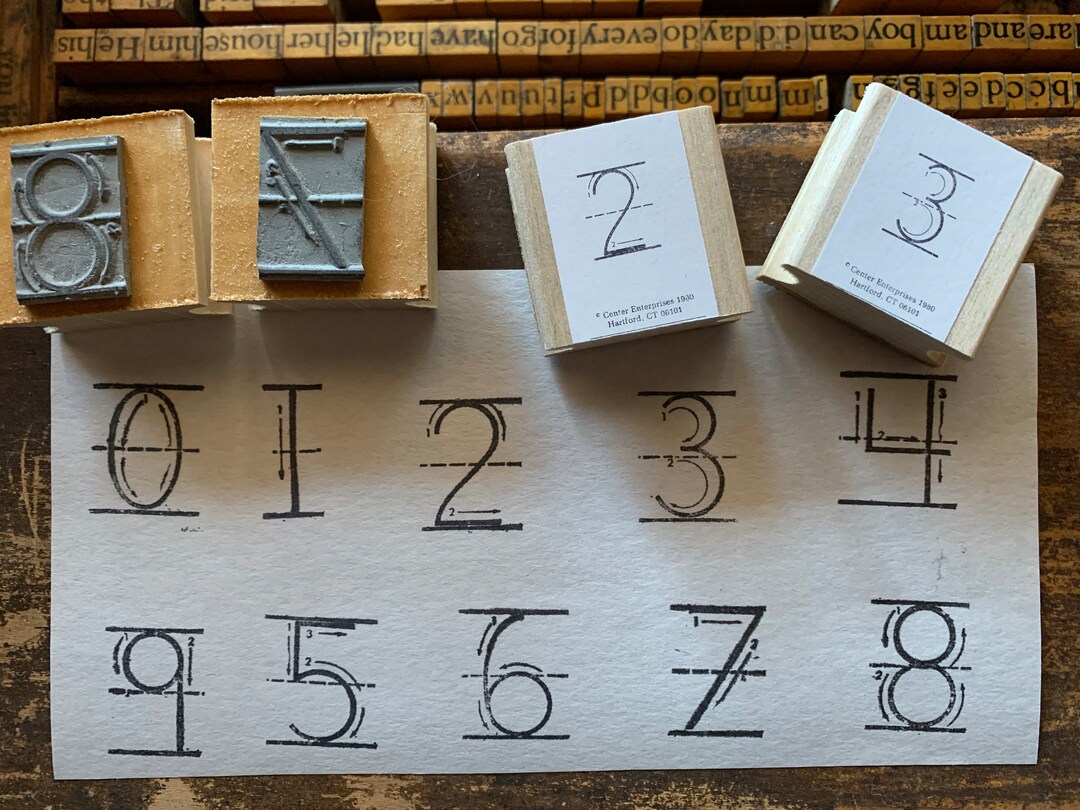 Vintage 1980's Number Stamp for Teachers and Parents Vintage Number ...