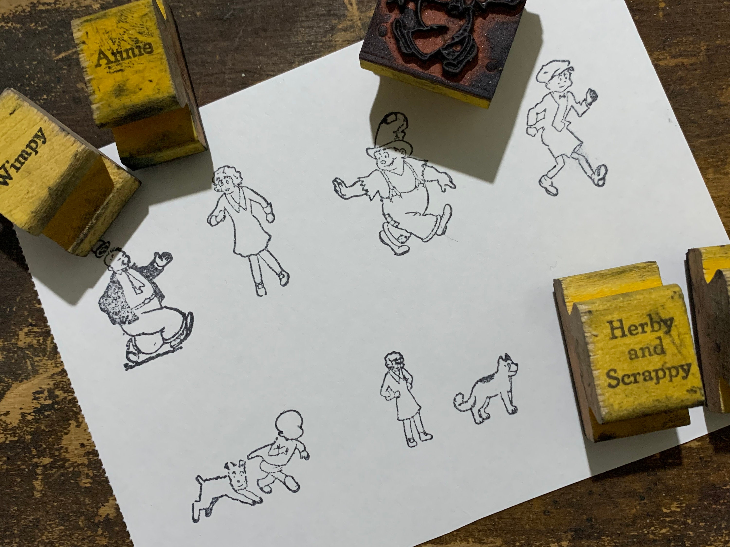 Vintage Rubber Stamps Vintage Perry Winkle Comic Strip Stamps Vintage ...