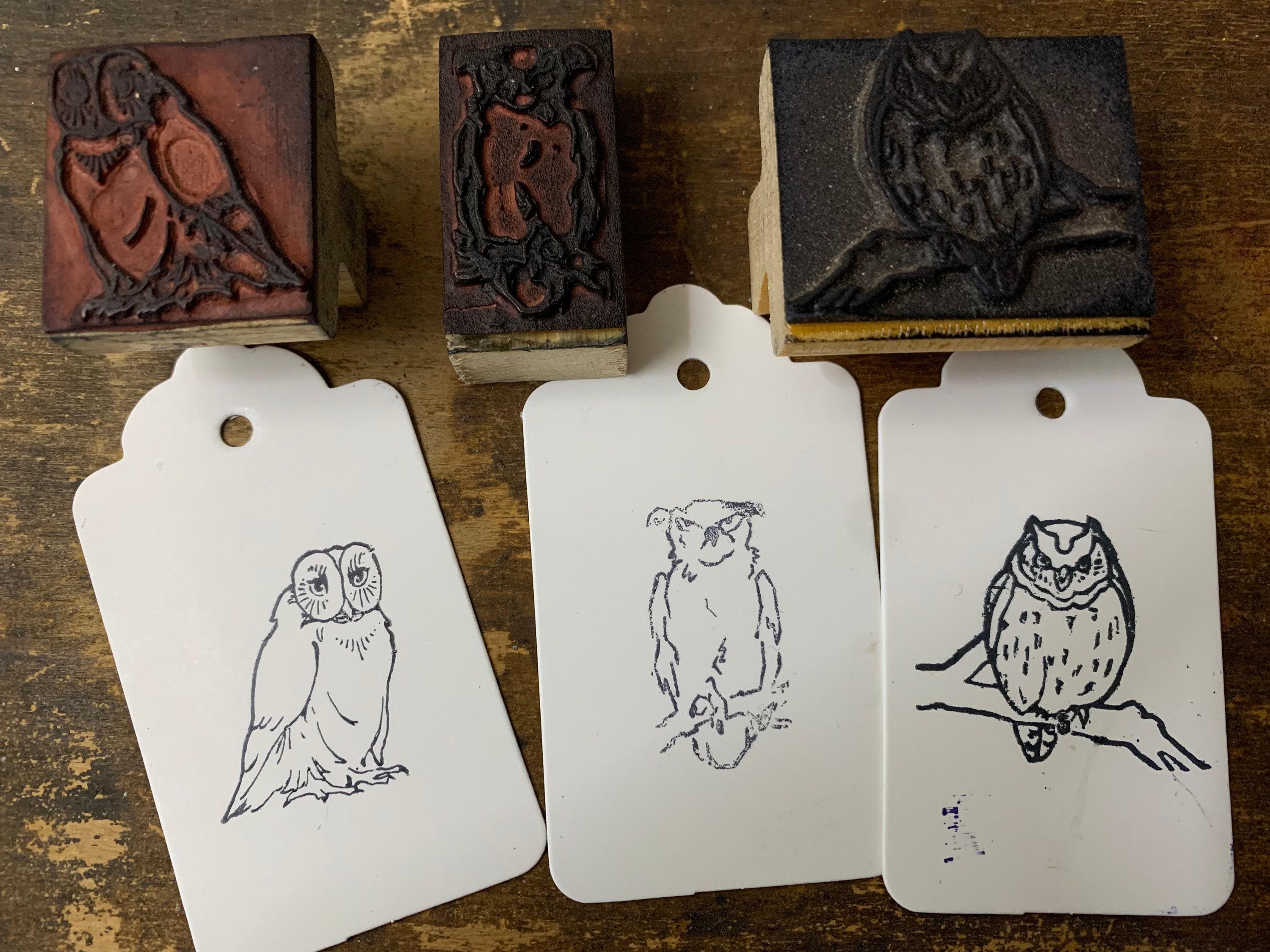 Vintage Owl Wood Stamp for Planner Bird Stamping Tool Vintage - Etsy