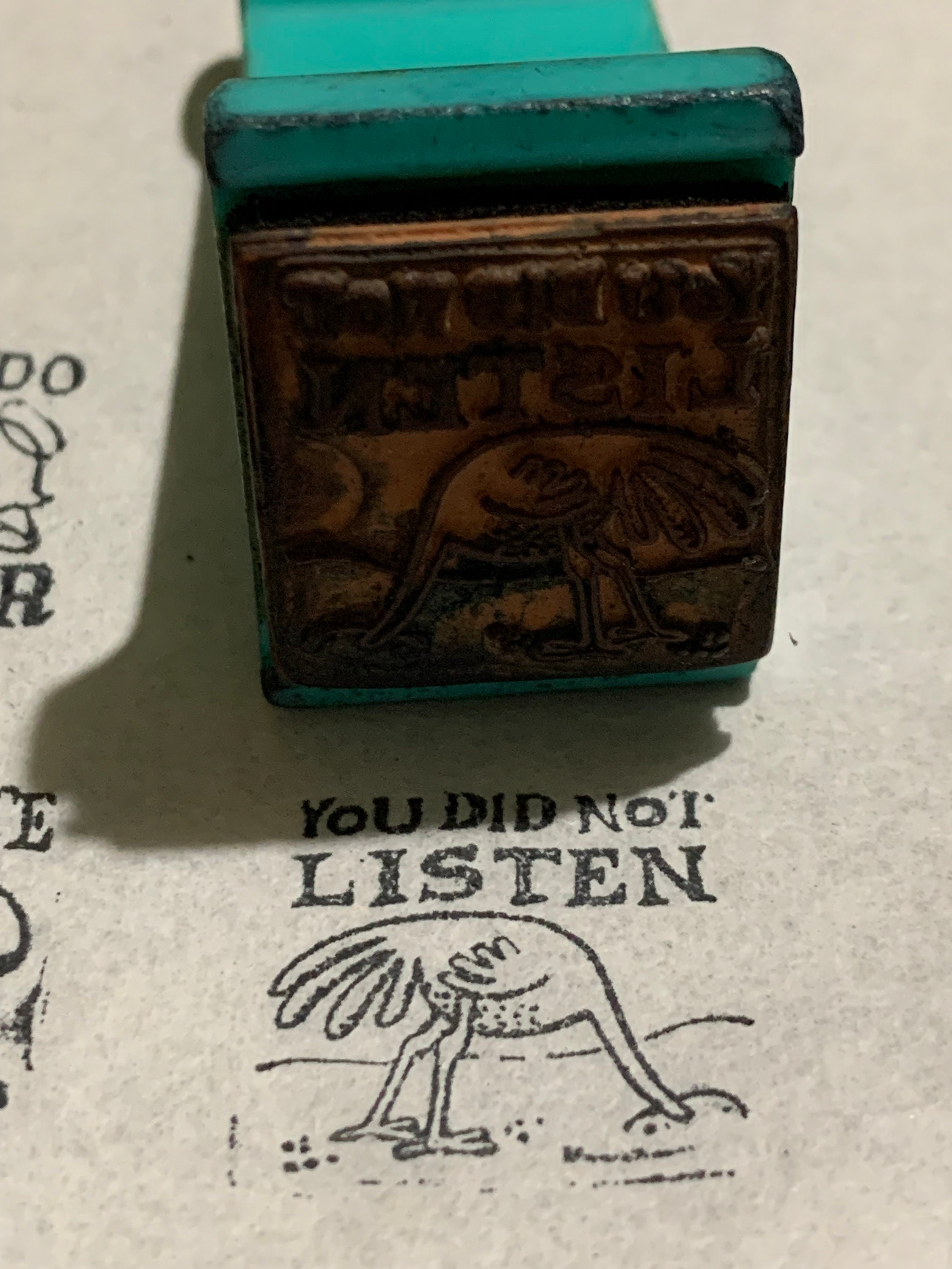 Vintage Teacher Grading Stamps Incomplete Stamp You Did Not Listen ...