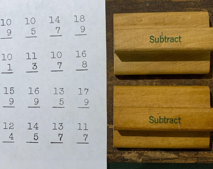 Vintage Math Rubber Stamps for Teachers and Parents Wood Rubber Stamps ...