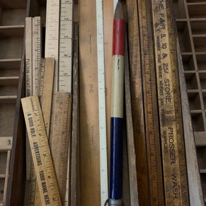 Vintage Advertising Wood Rulers Vintage Drafting Rule Vintage Wood ...