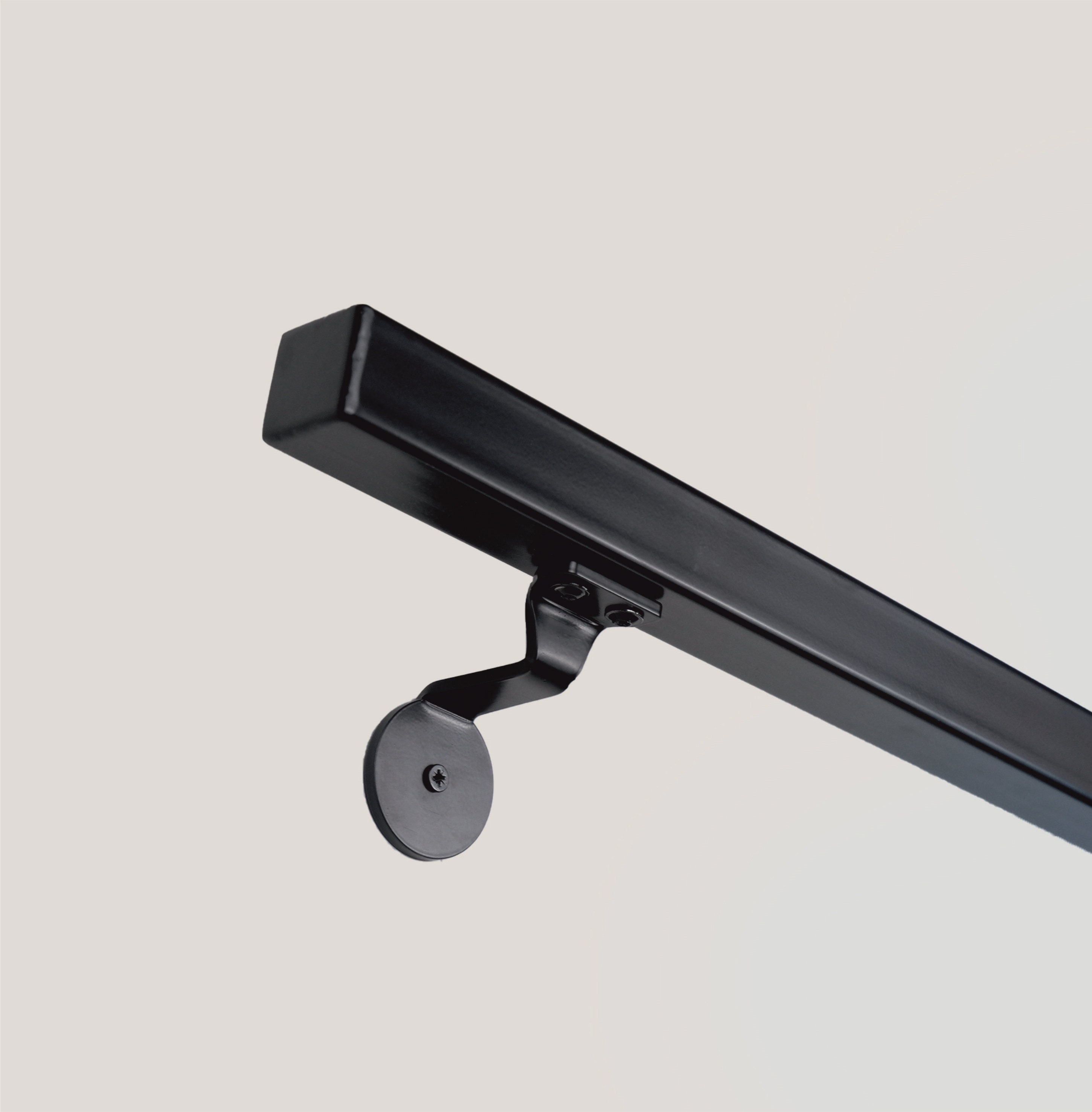 Square Steel Stair Handrail: Wall Mount Railing Kit - Etsy