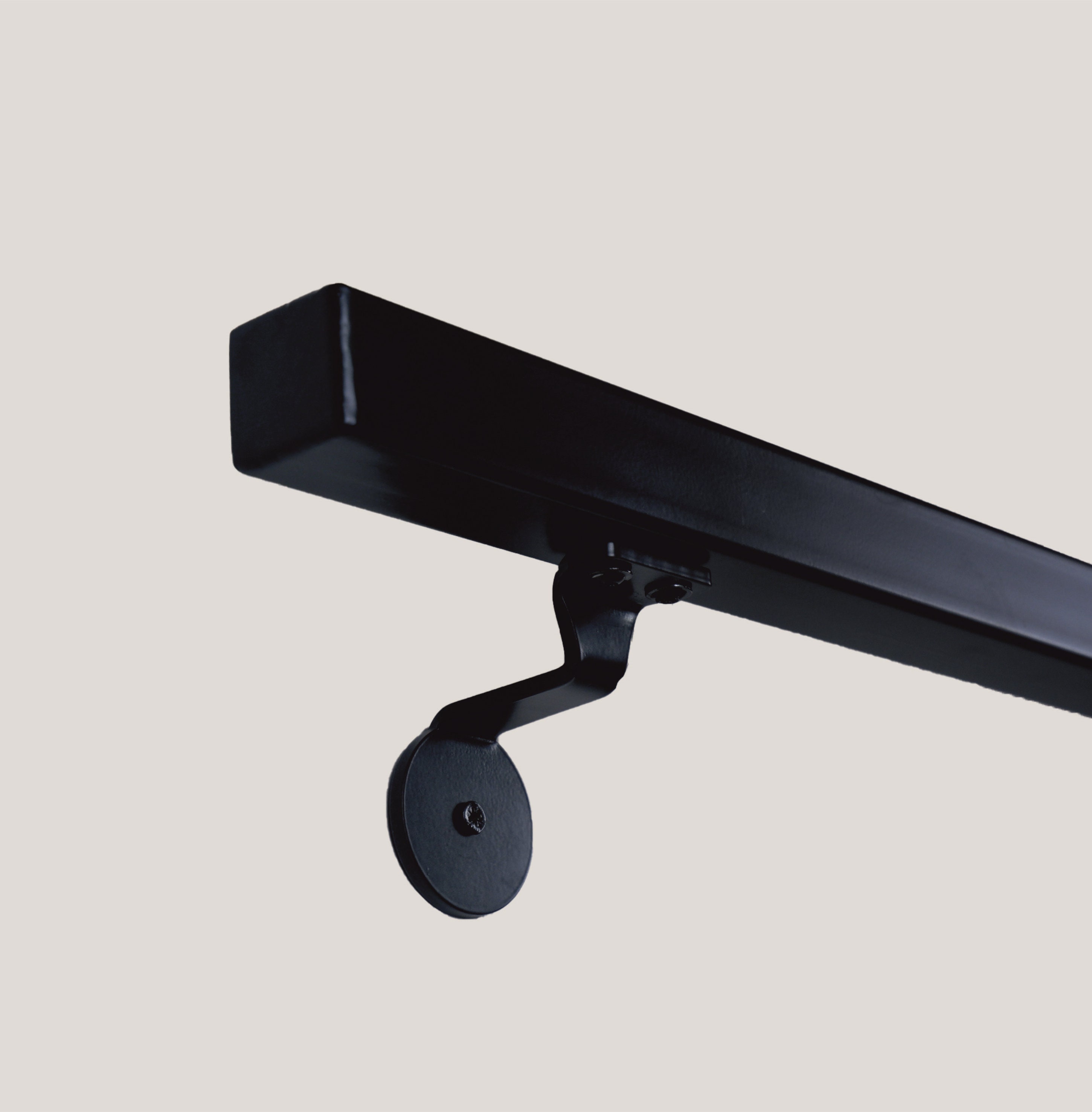 Square Steel Stair Handrail: Wall Mount Railing Kit - Etsy