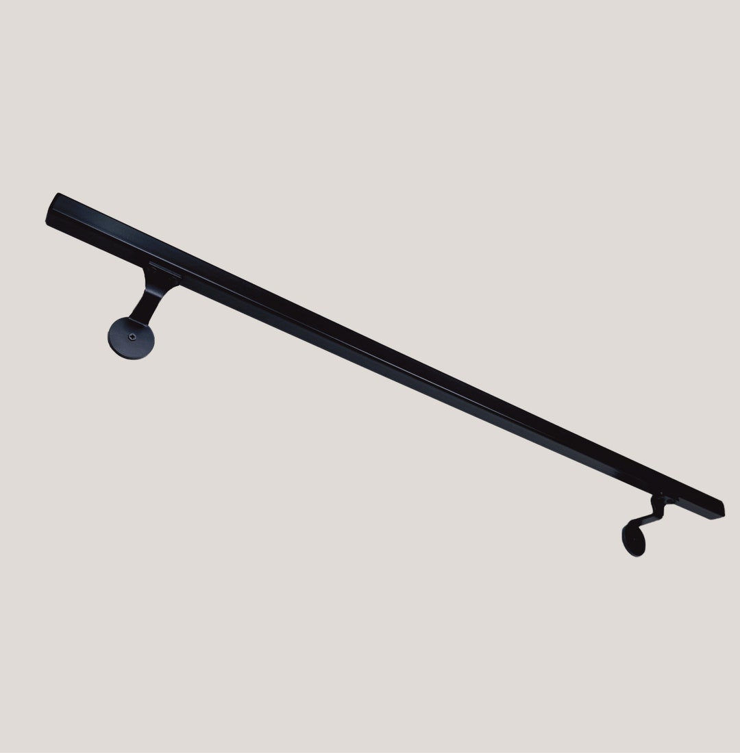 Modern Square Steel Stair Handrail: Wall Mount Safety Rail - Etsy