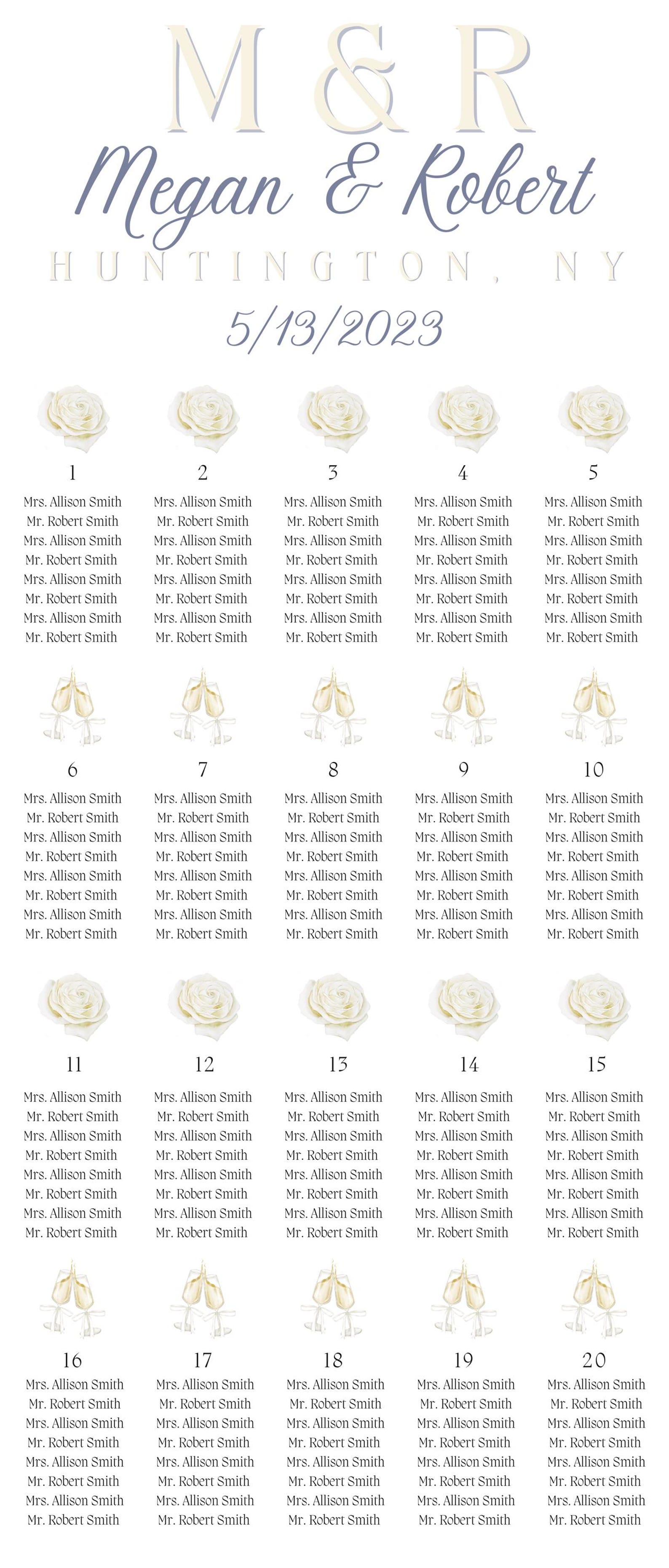 Seating Chart Retractable Banner - Etsy