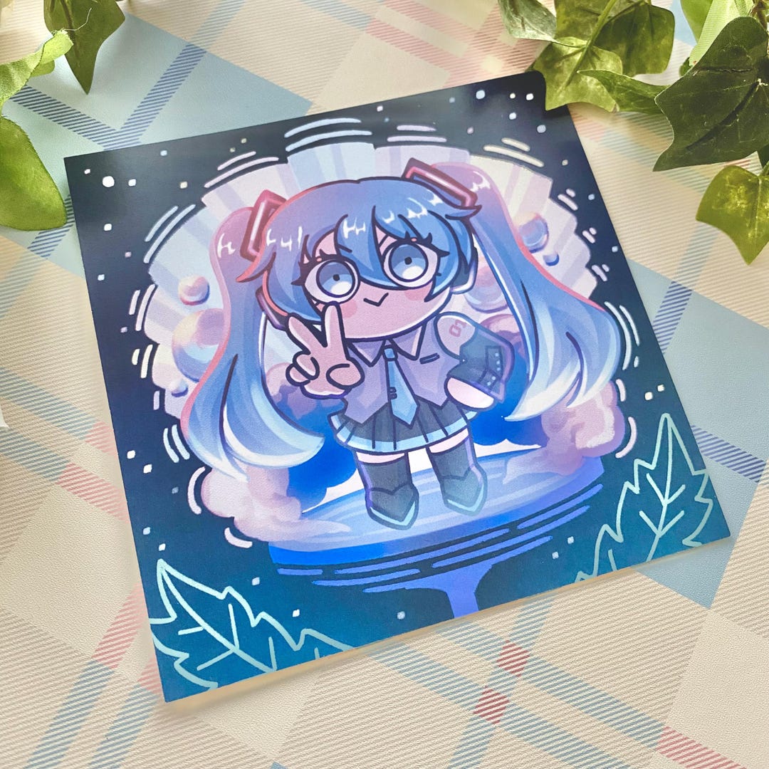 Hatsune Miku Vocaloid - Mini Square Print - Etsy